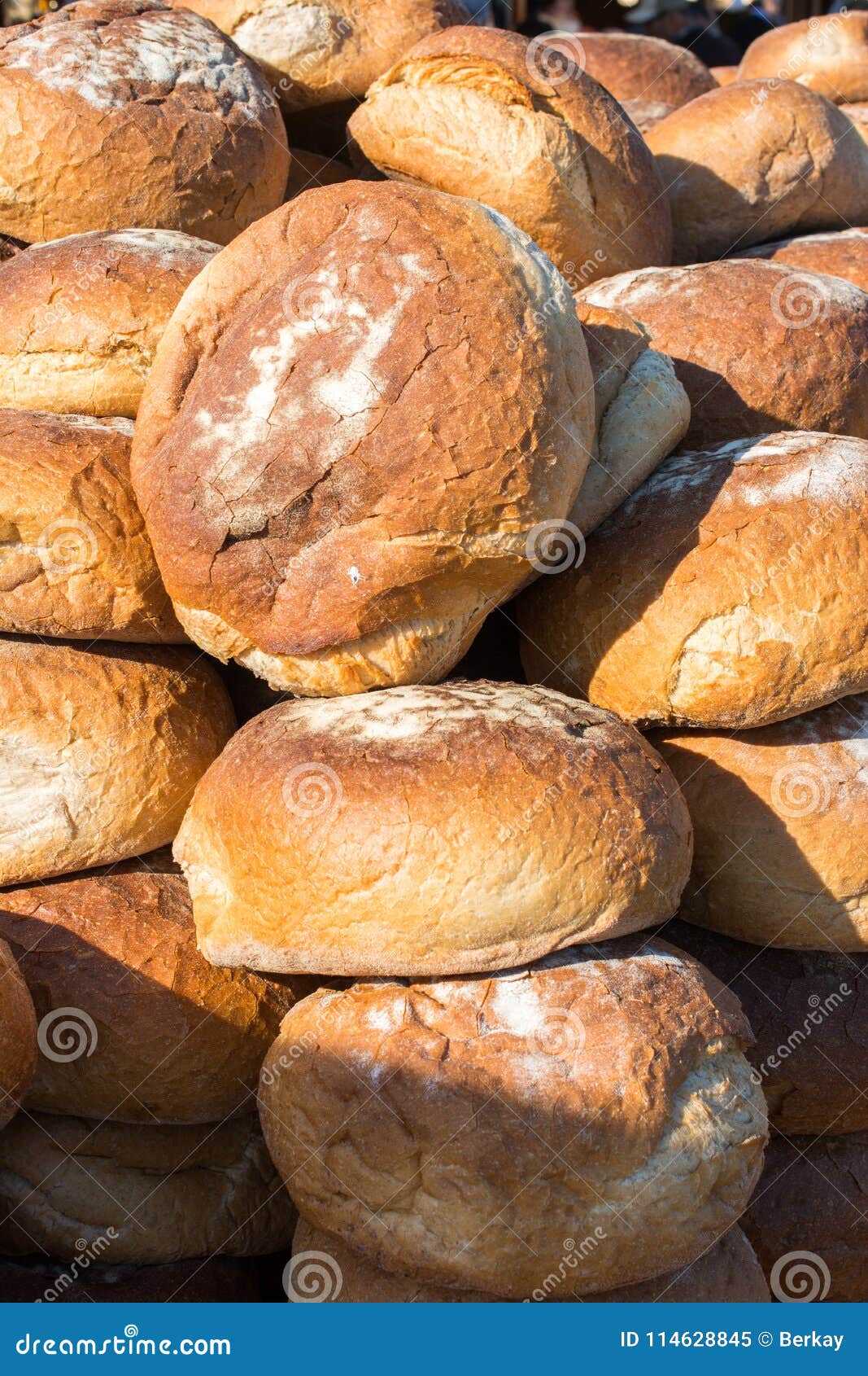 Traditional Turkish Style Made Bread Stock Image - Image of homemade ...