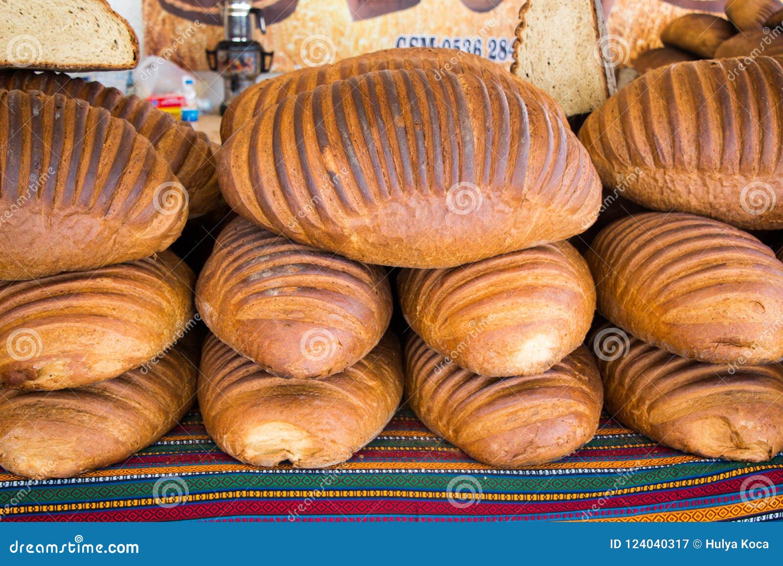 Traditional Turkish Style Made Bread Stock Image - Image of breads ...