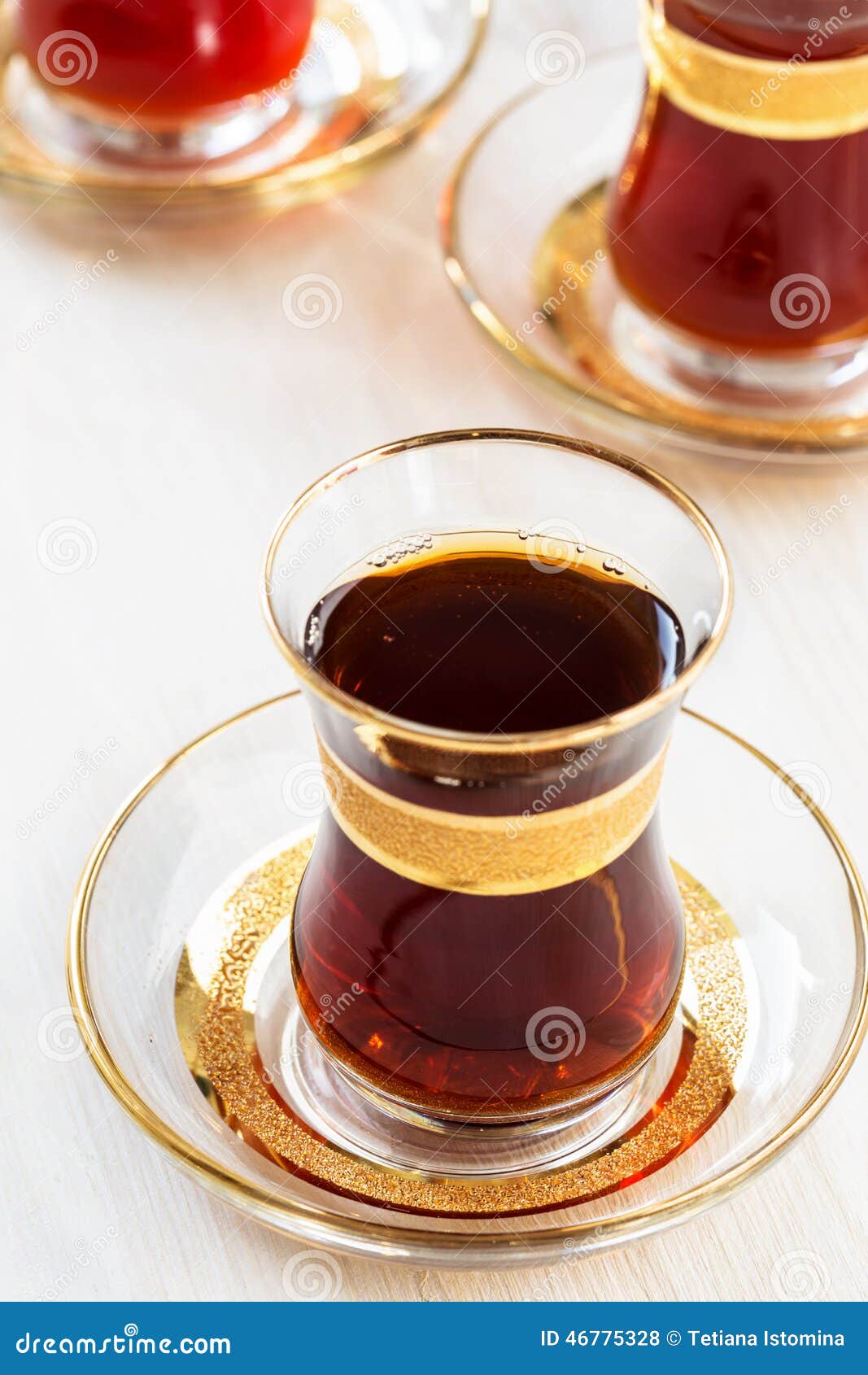 Traditional Turkish Tea in Glasses Stock Photo - Image of culture ...