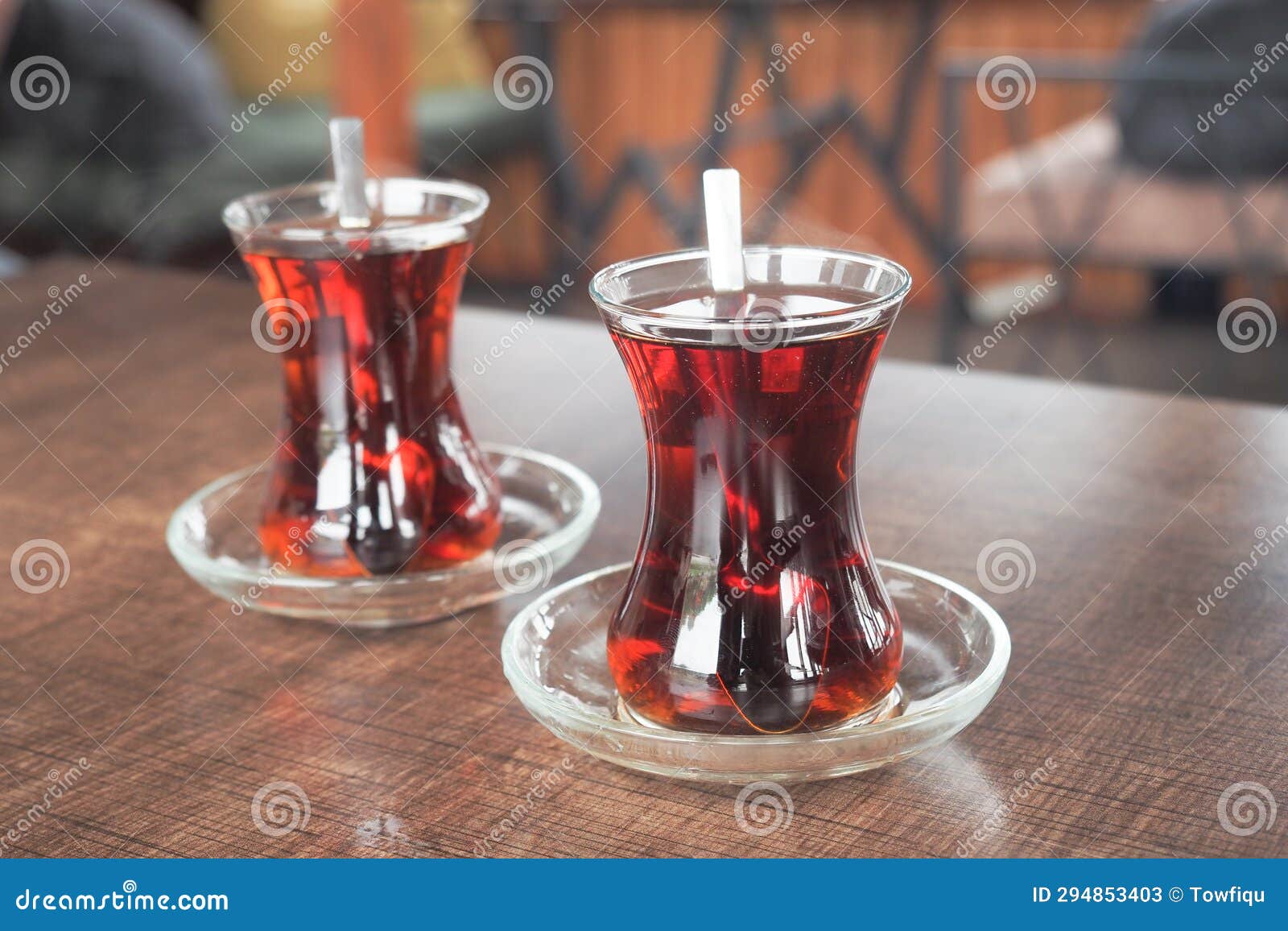 Traditional Turkish Tea on White Table . Stock Image - Image of teatime ...