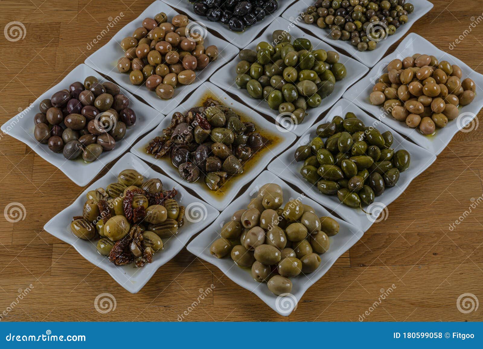 Traditional Turkish Types of Olives Stock Photo - Image of dough ...