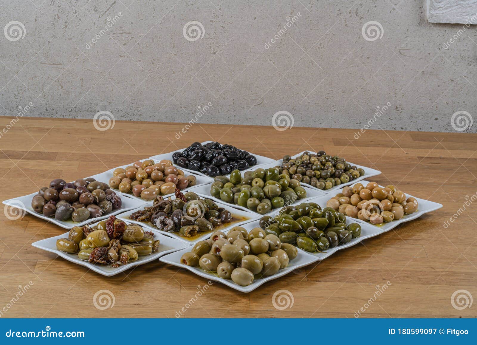 Traditional Turkish Types of Olives Stock Image - Image of close ...