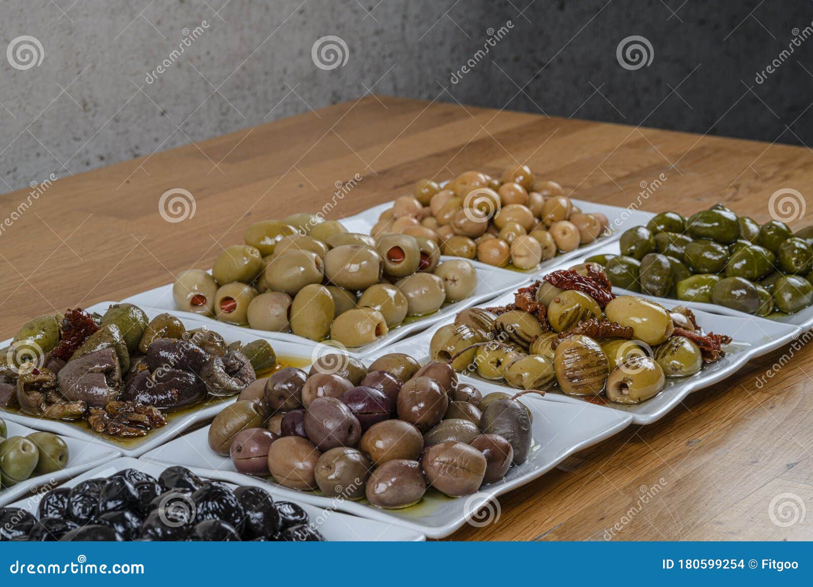 Traditional Turkish Types of Olives Stock Photo - Image of food, dough ...