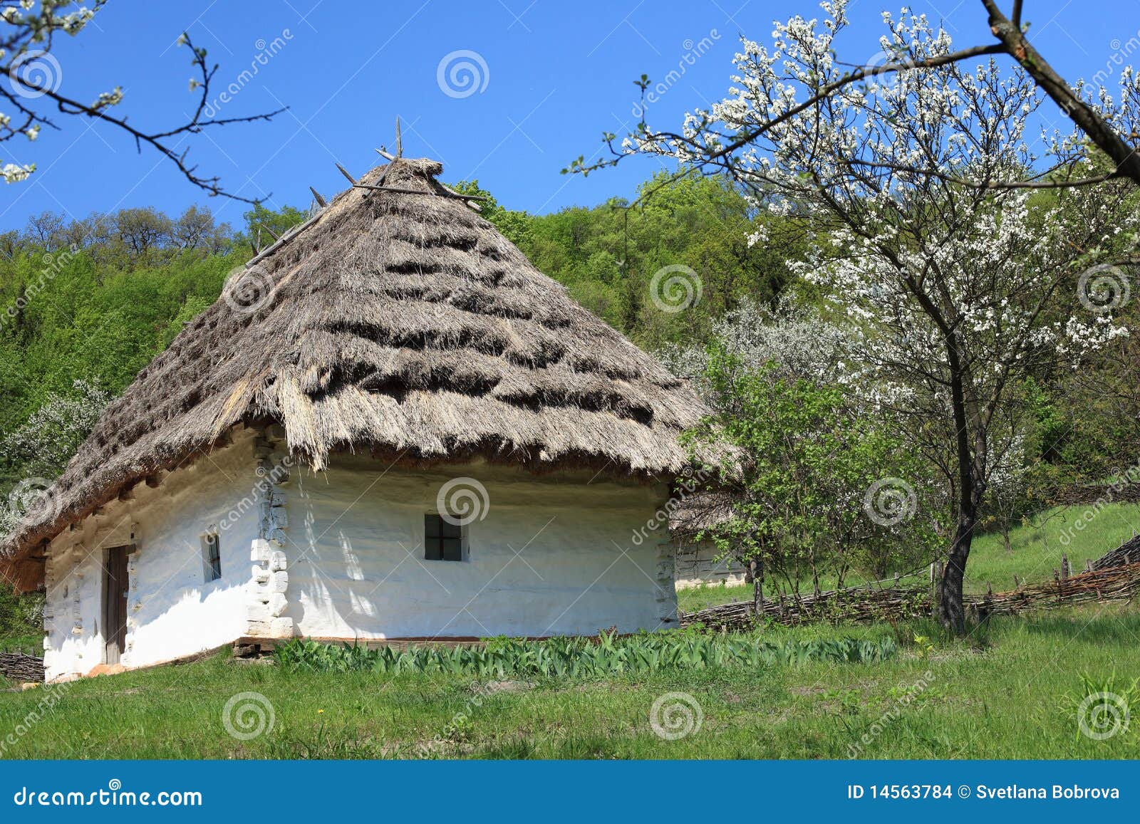 Traditional Ukraine house stock photo. Image of summer - 14563784