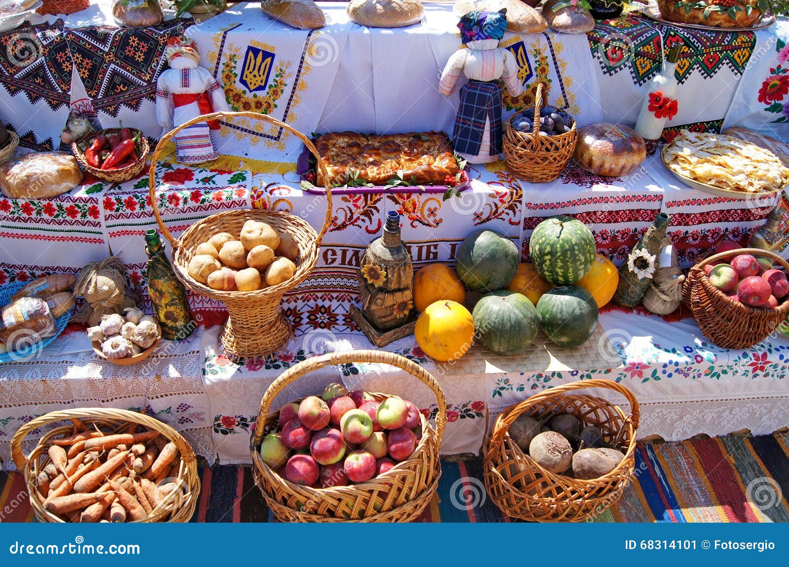 Traditional Ukrainian Festive Dinner Meals Stock Image - Image of food ...
