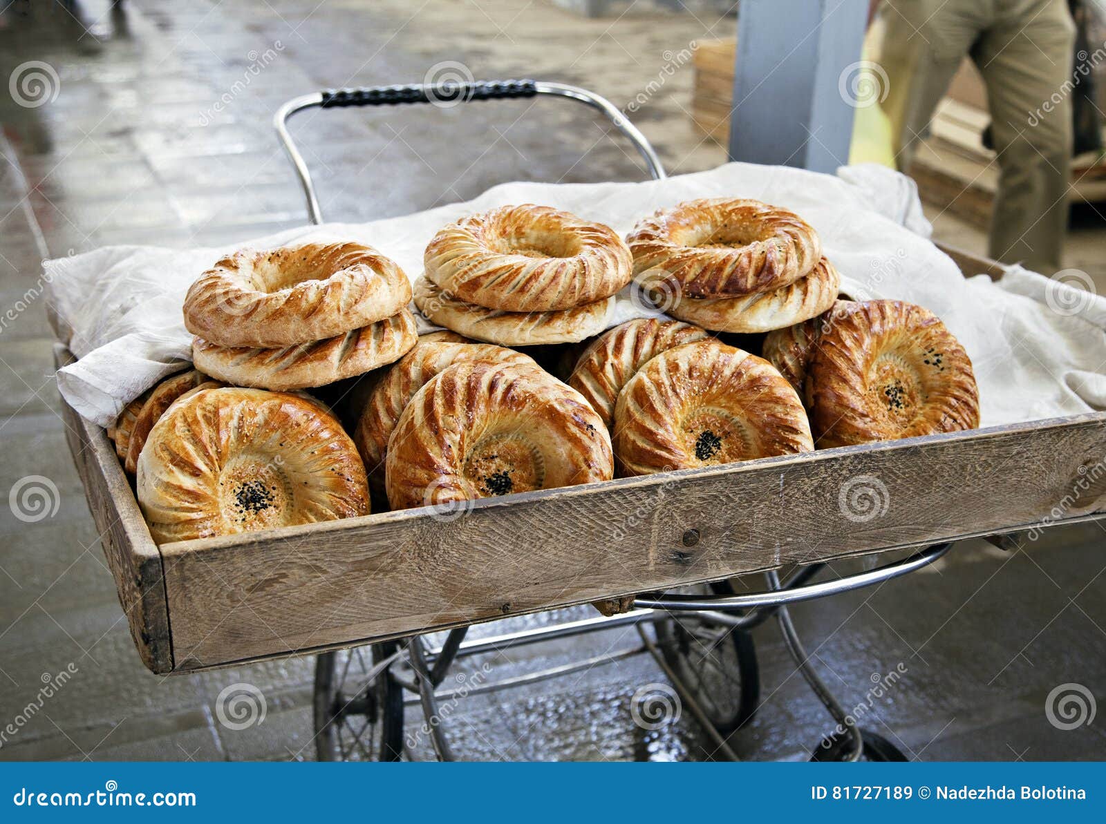 Traditional uzbek bread stock image. Image of khiva, national - 81727189