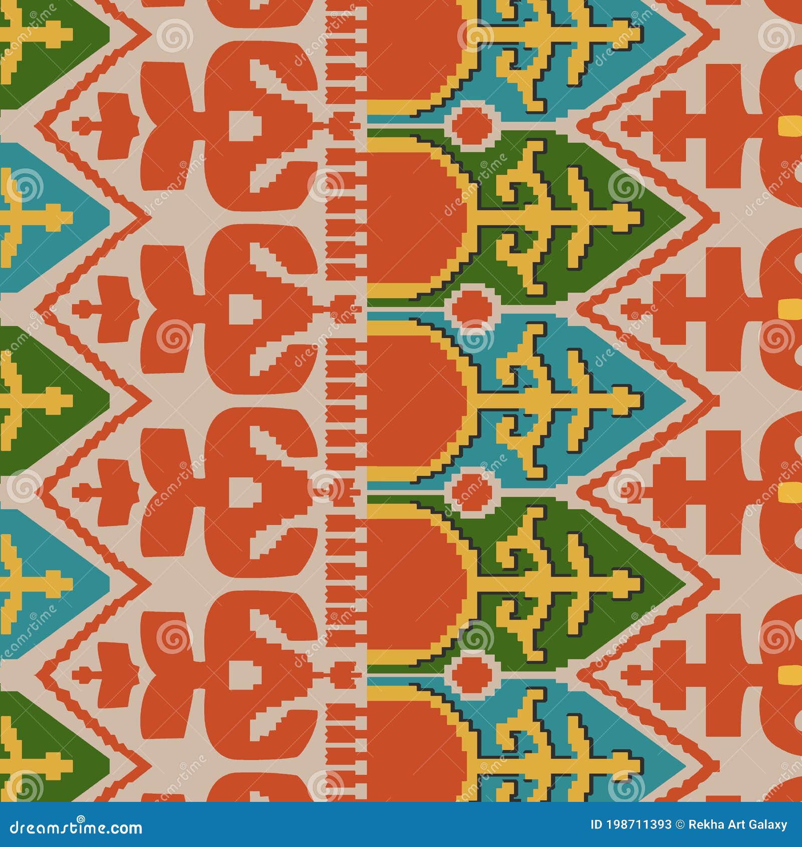 Uzbek Pattern Geometric Look Stock Vector - Illustration of graphic ...