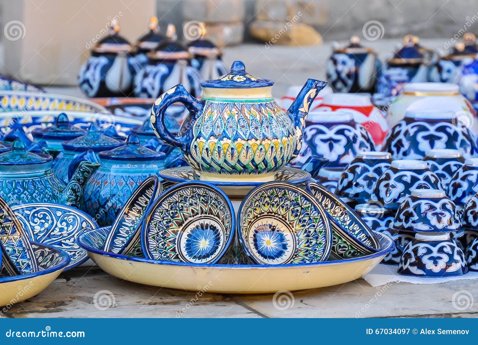 Traditional Uzbek Dishes for Tea Drinking Stock Image - Image of uzbek ...