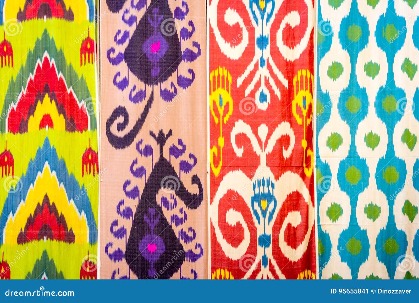 Traditional Uzbek Fabric Patterns Stock Image - Image of fabric, asia ...