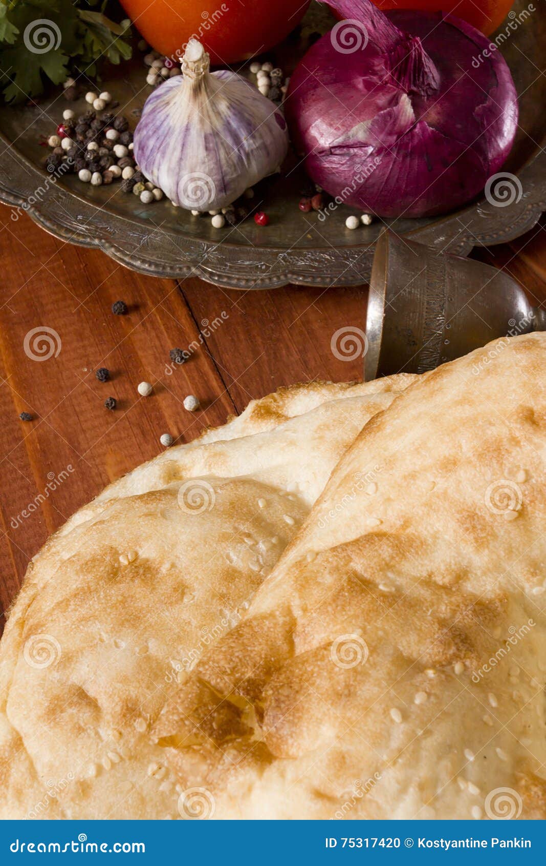 Traditional Uzbek Flatbread Stock Photo - Image of india, cake: 75317420
