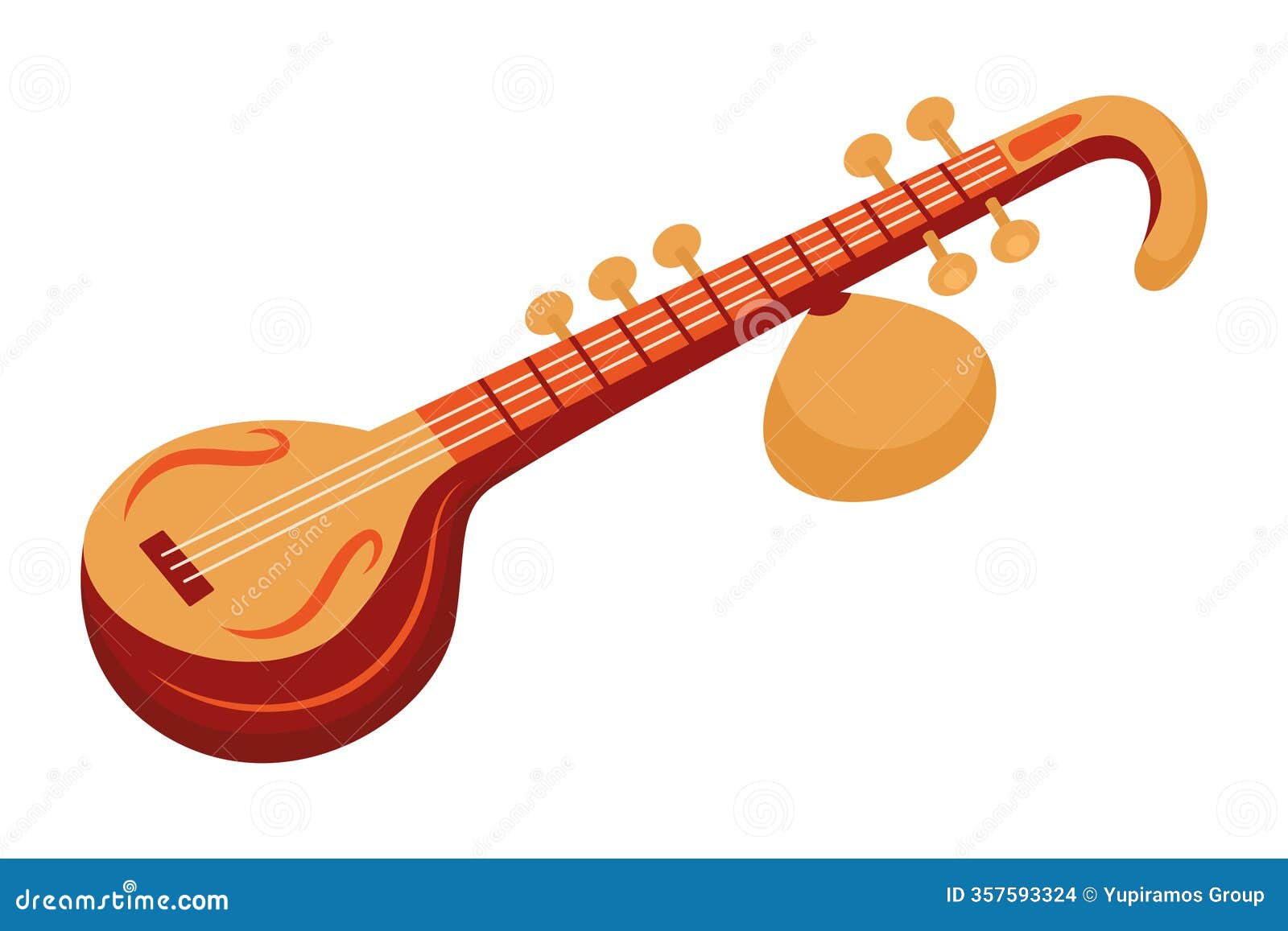 Veena Icon Vector Sign And Symbol Isolated On White Background ...