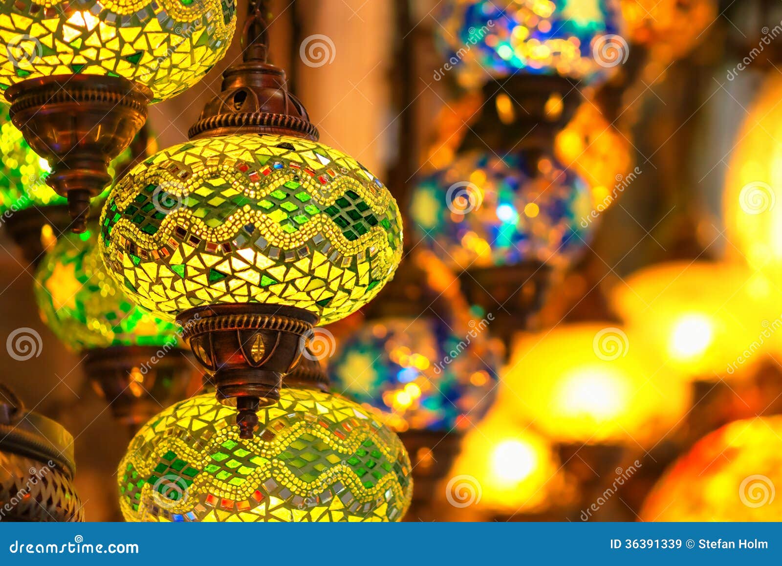 Traditional Vintage Turkish Lamps Stock Image - Image of grand, bright ...