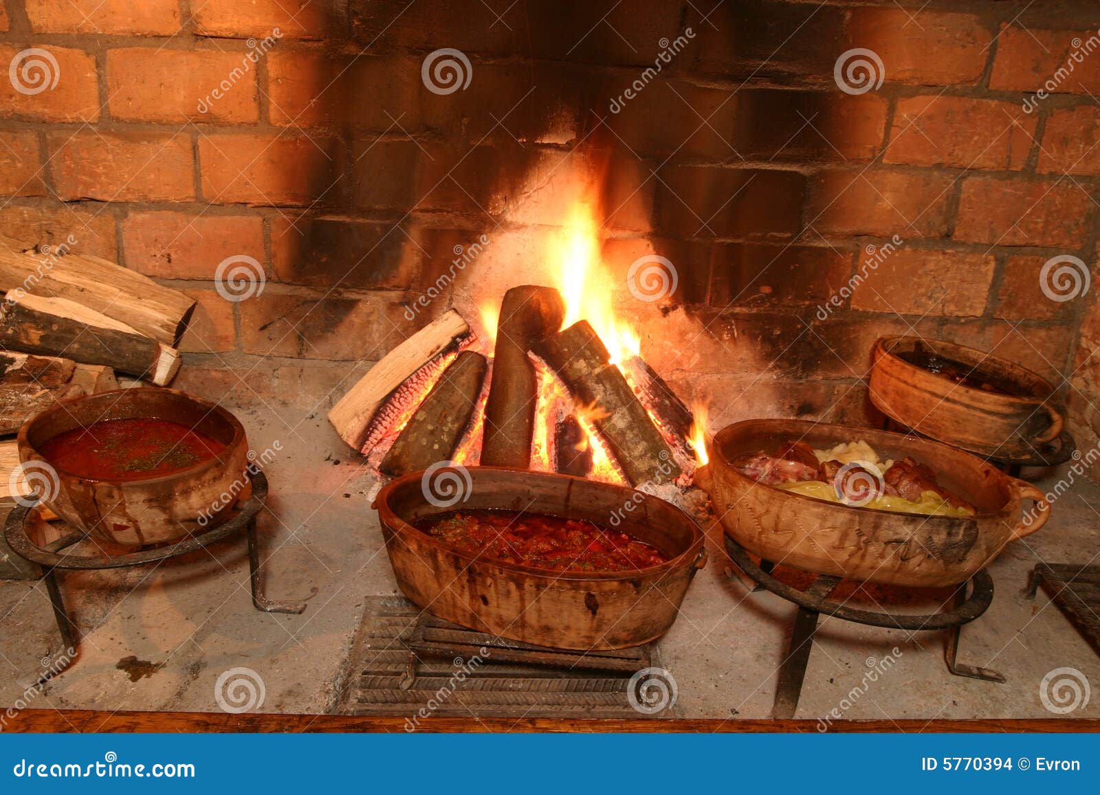 Traditional way of cooking stock photo. Image of fire - 5770394