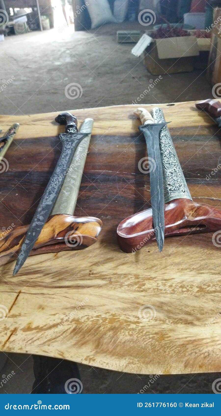 A Traditional Weapon of Indonesian Stock Photo - Image of sculpture ...