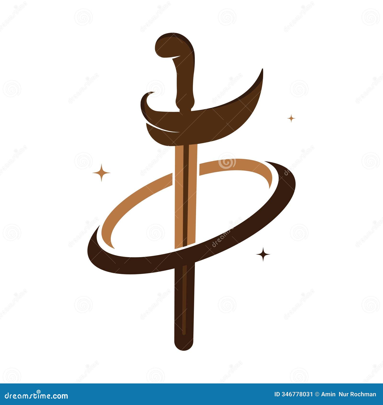 Traditional Weapon Keris from Indonesia in Flat Design Vector Illustration Isolated on White ...