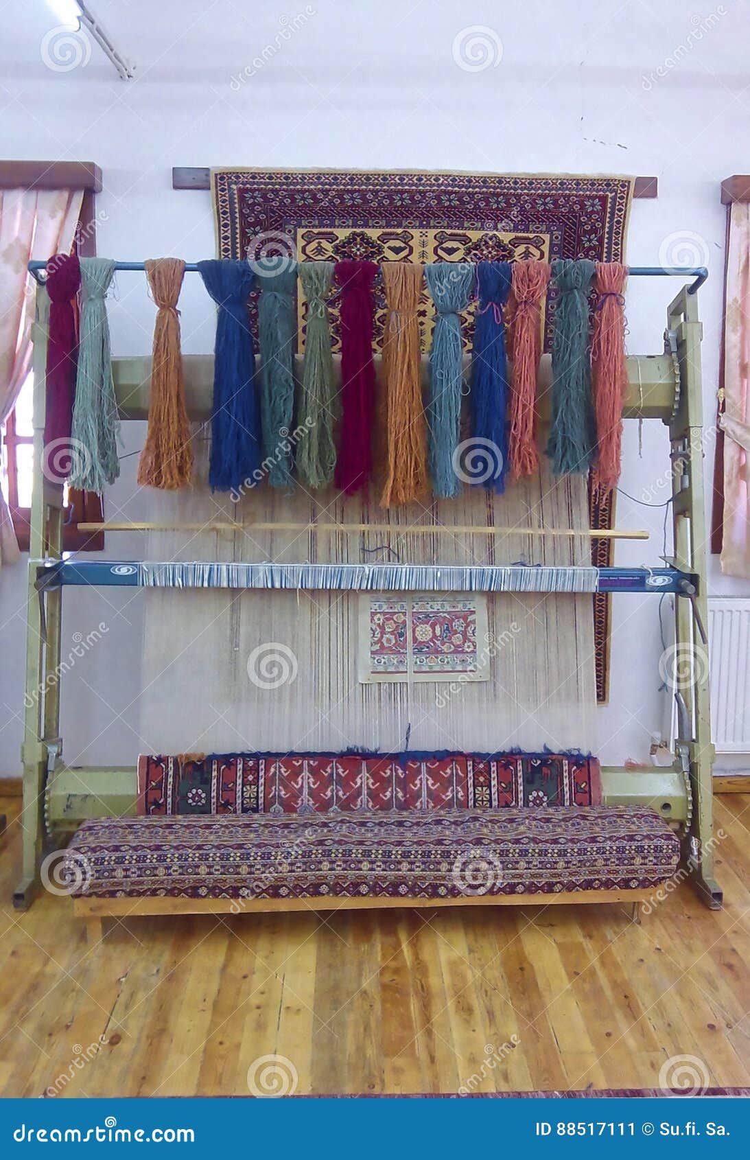 Traditional Weaving Loom stock image. Image of colors - 88517111
