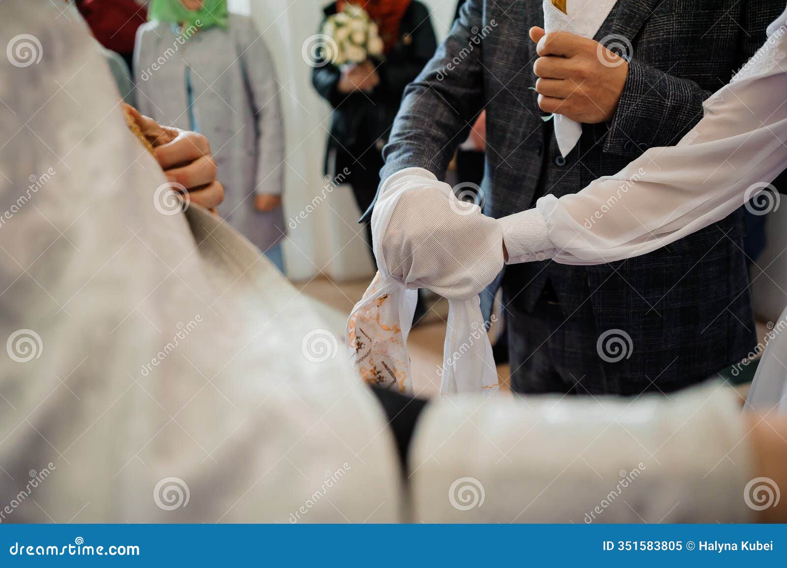 Traditional Wedding Ceremony Ritual with Intertwined Hands Stock Image ...
