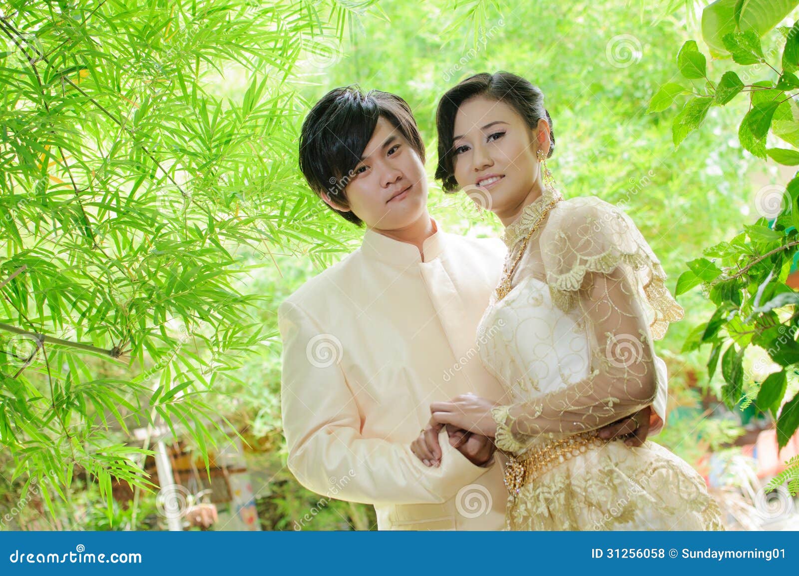 A Traditional Wedding Dress, Thailand. Stock Photo - Image of dress ...