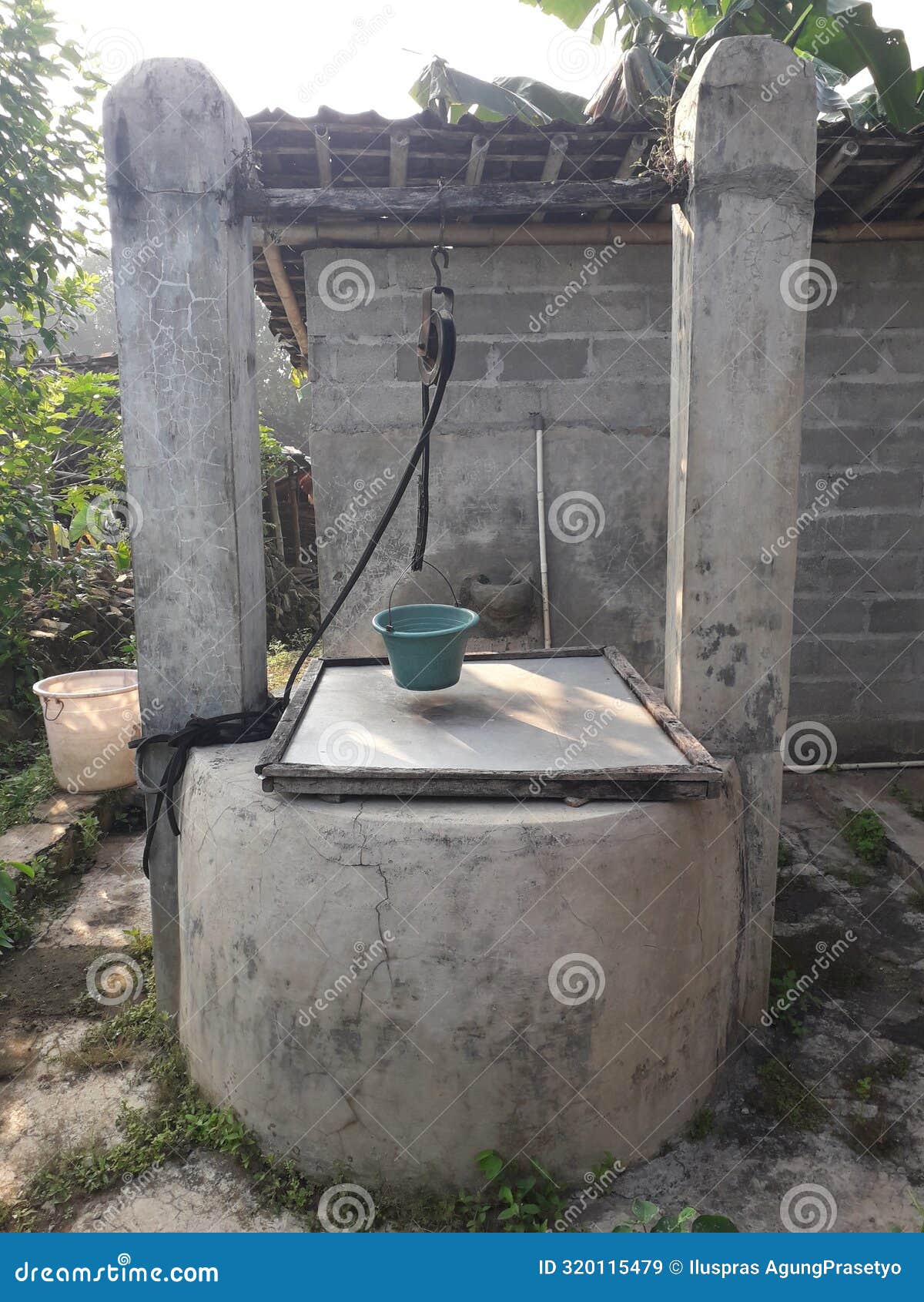 A Traditional Well in Indonesia, a Source of Water in the Village Stock ...