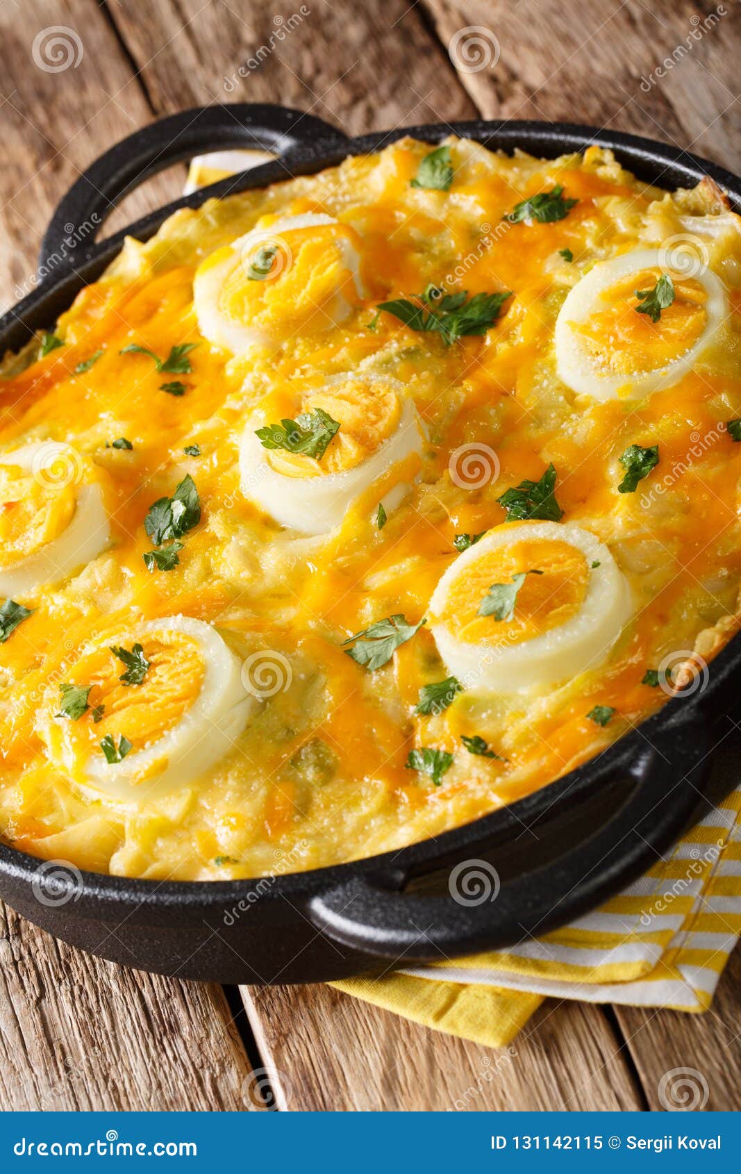 The Traditional Welsh Dish of Anglesey Eggs Cooked from Boiled P Stock ...