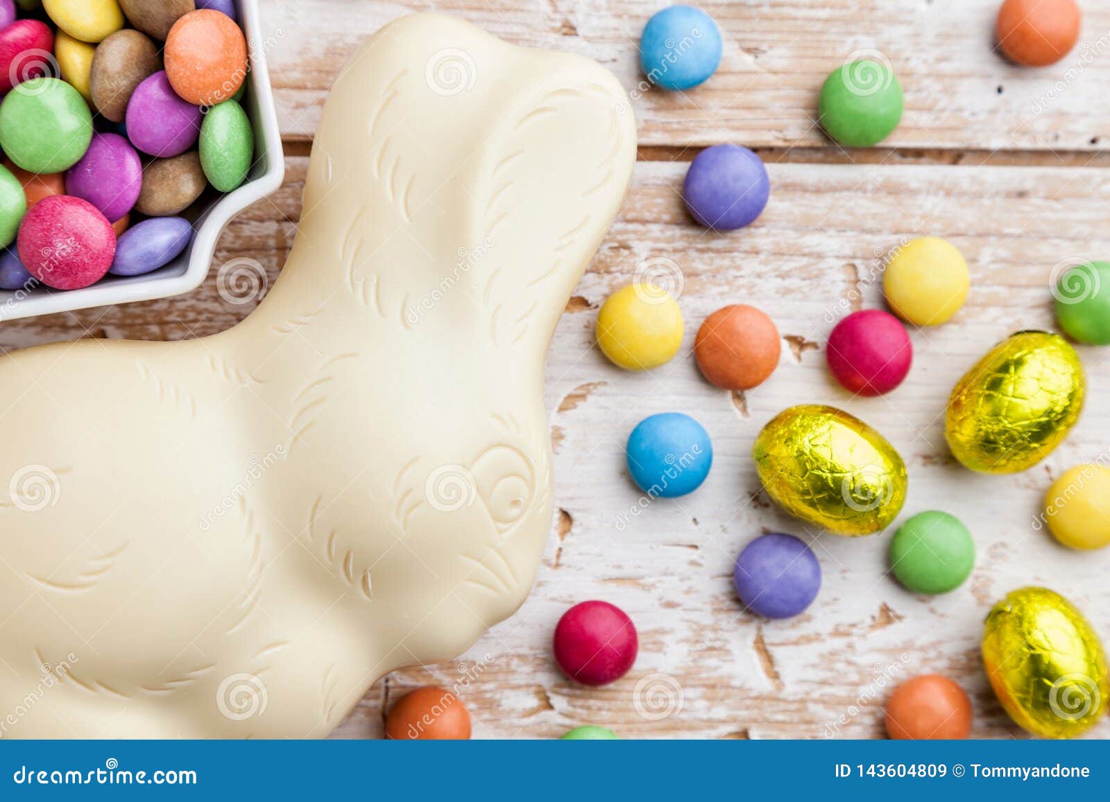 Traditional White Chocolate Easter Holiday Bunny Stock Image - Image of ...