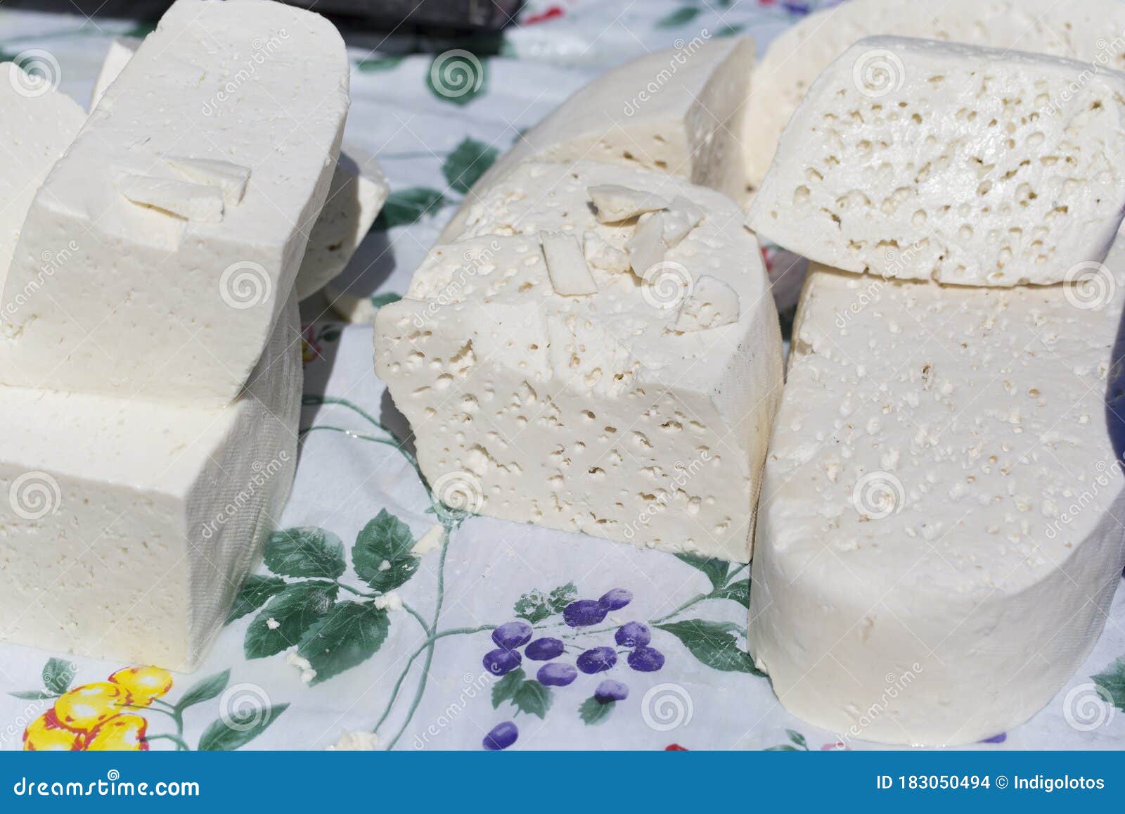 Traditional White and Soft Cheese Stock Photo - Image of organic ...