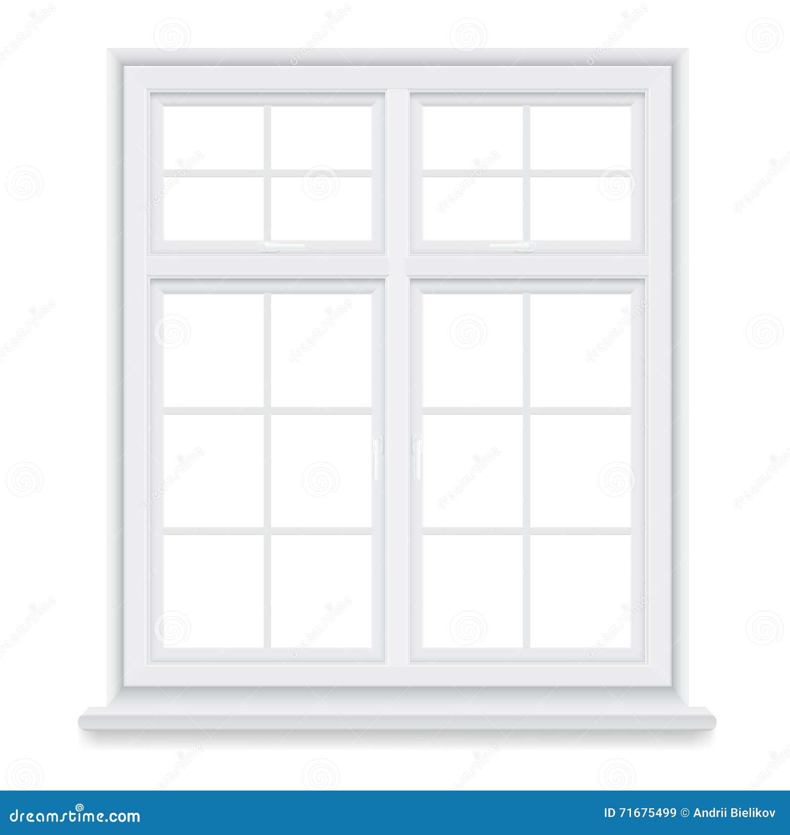 Traditional white window stock illustration. Illustration of ...