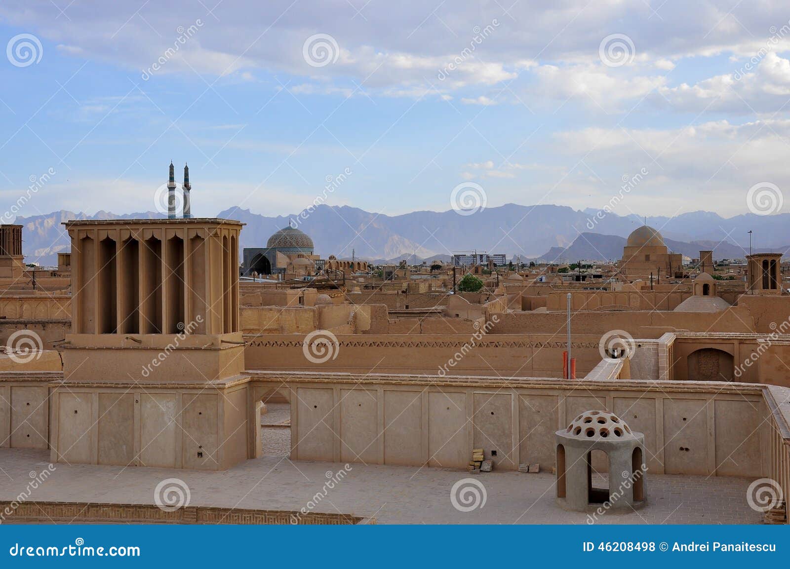 TRADITIONAL WINDCATHERS in YAZD Stock Photo - Image of street, iran ...