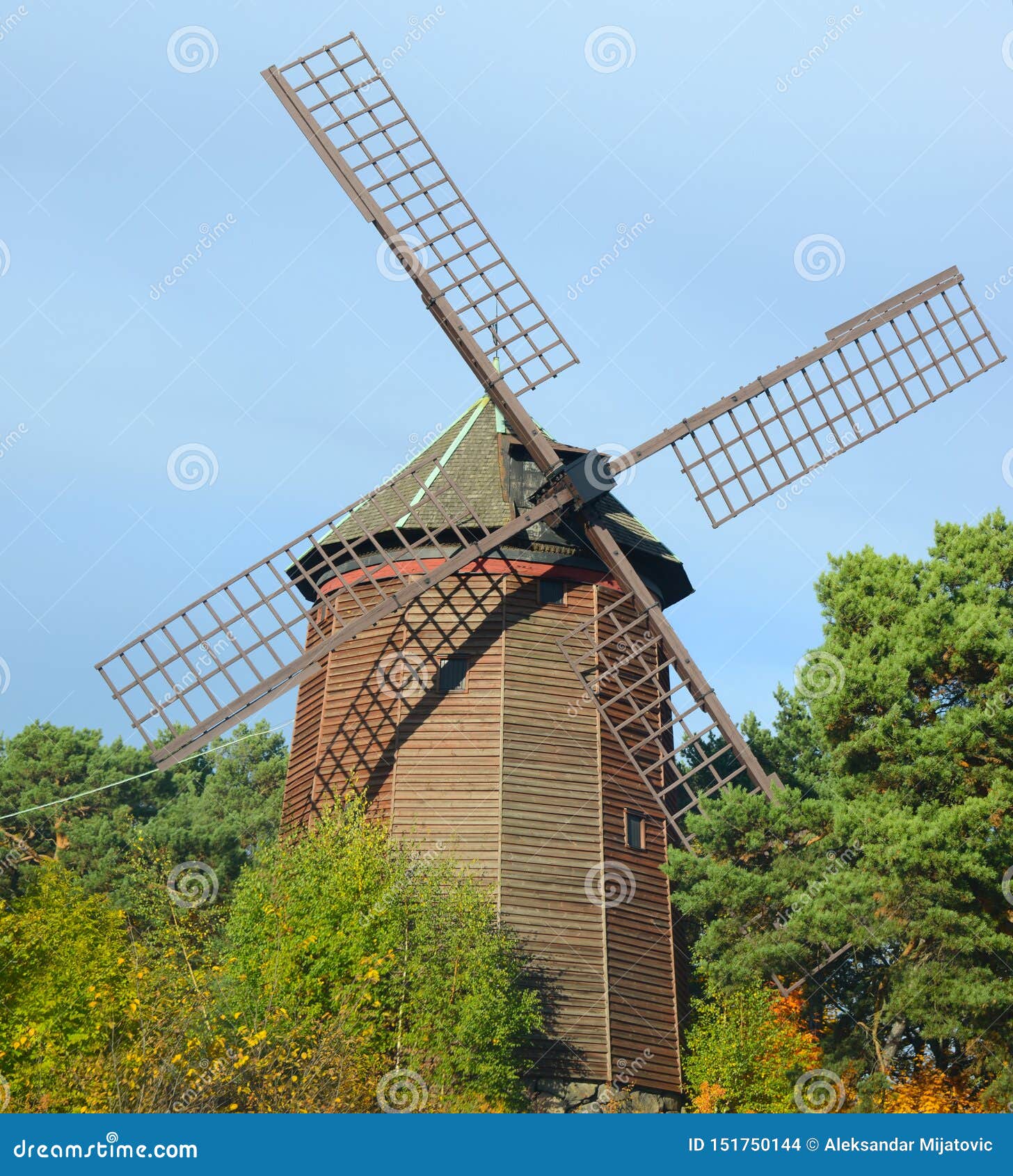 Traditional windmill stock photo. Image of cesis, wind - 151750144
