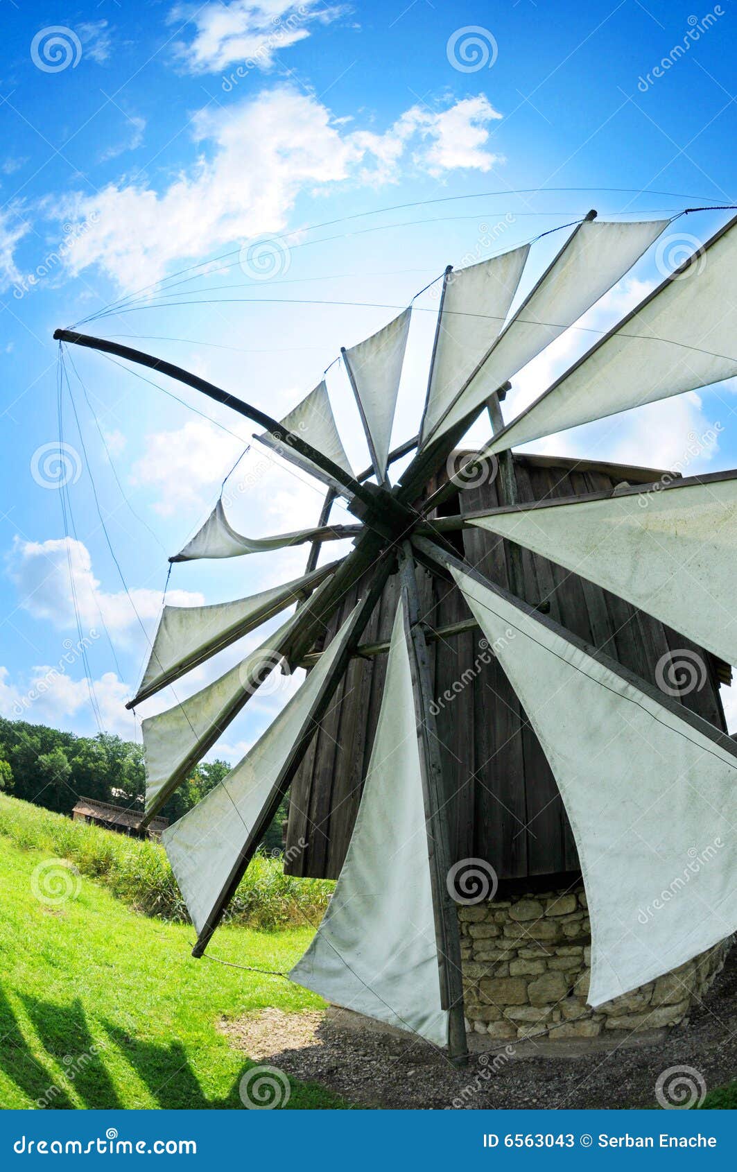 Traditional Windmill stock image. Image of pasture, details - 6563043