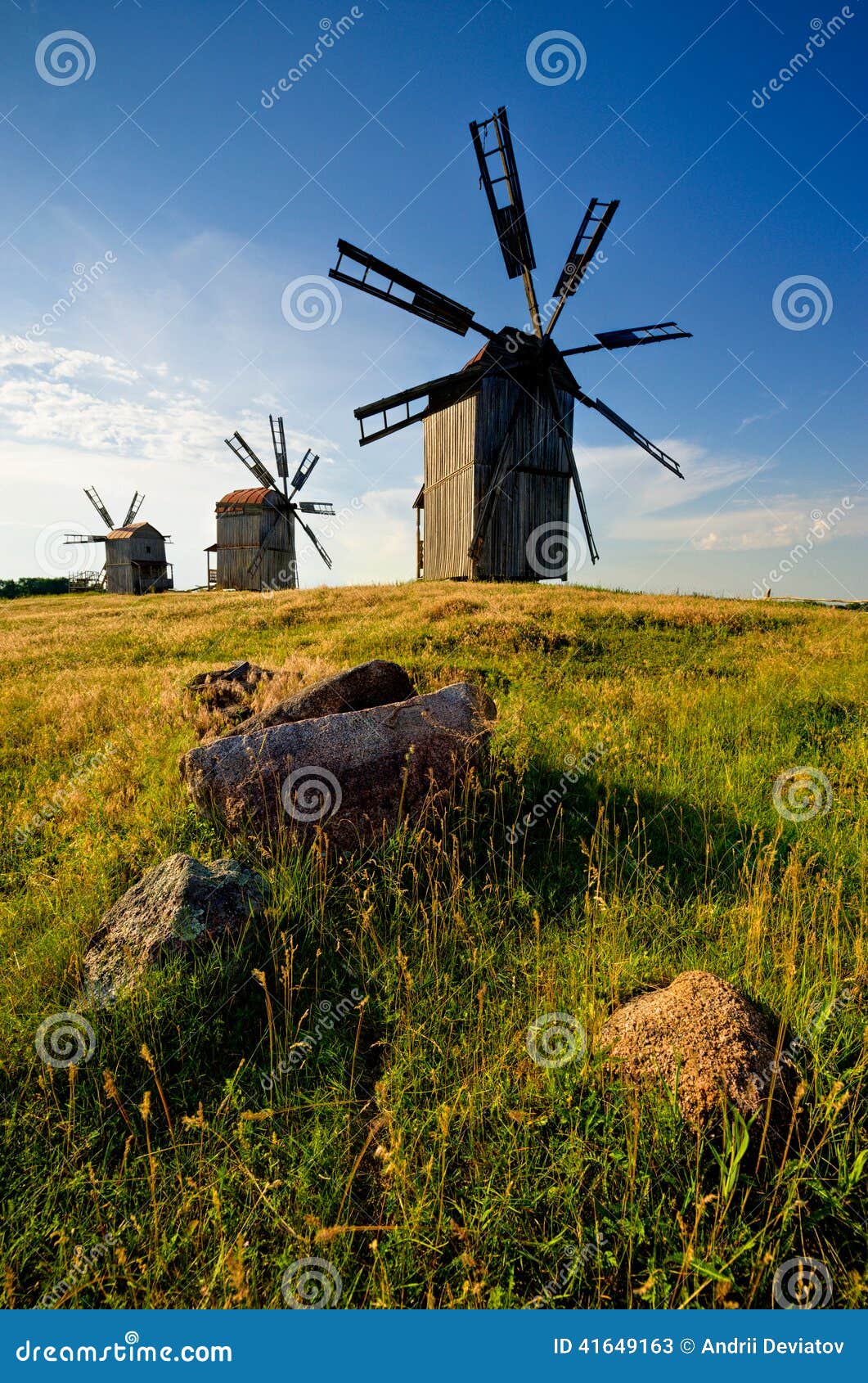 Traditional Windmill on the Countryside Stock Image - Image of power ...