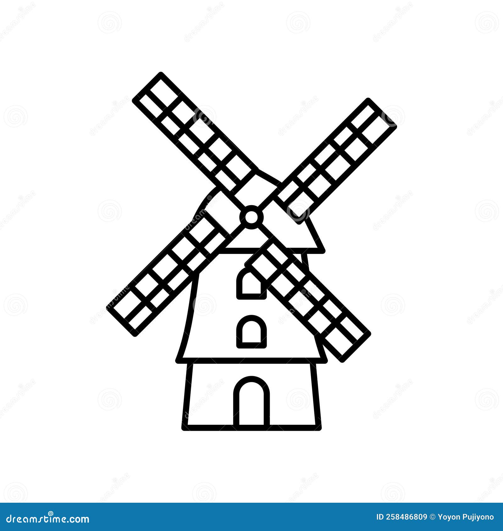 Traditional windmill icon stock vector. Illustration of windmill ...