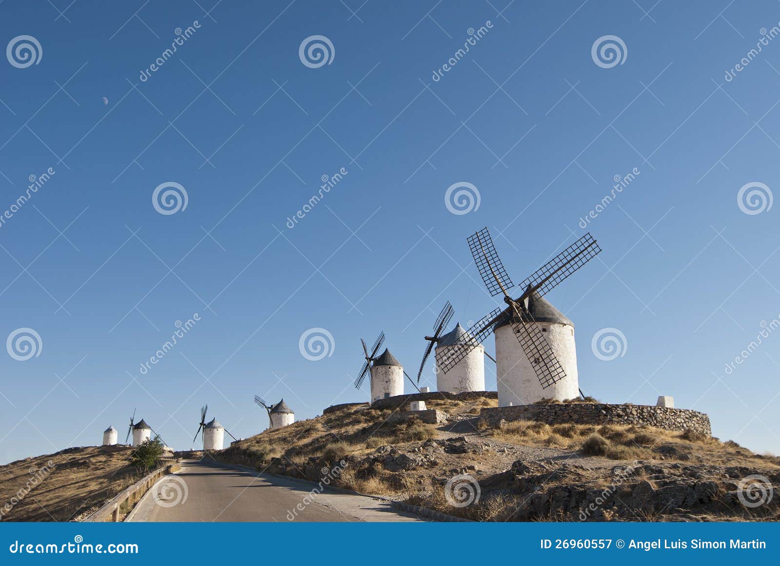 Traditional Windmills in Spain Stock Image - Image of quixote ...