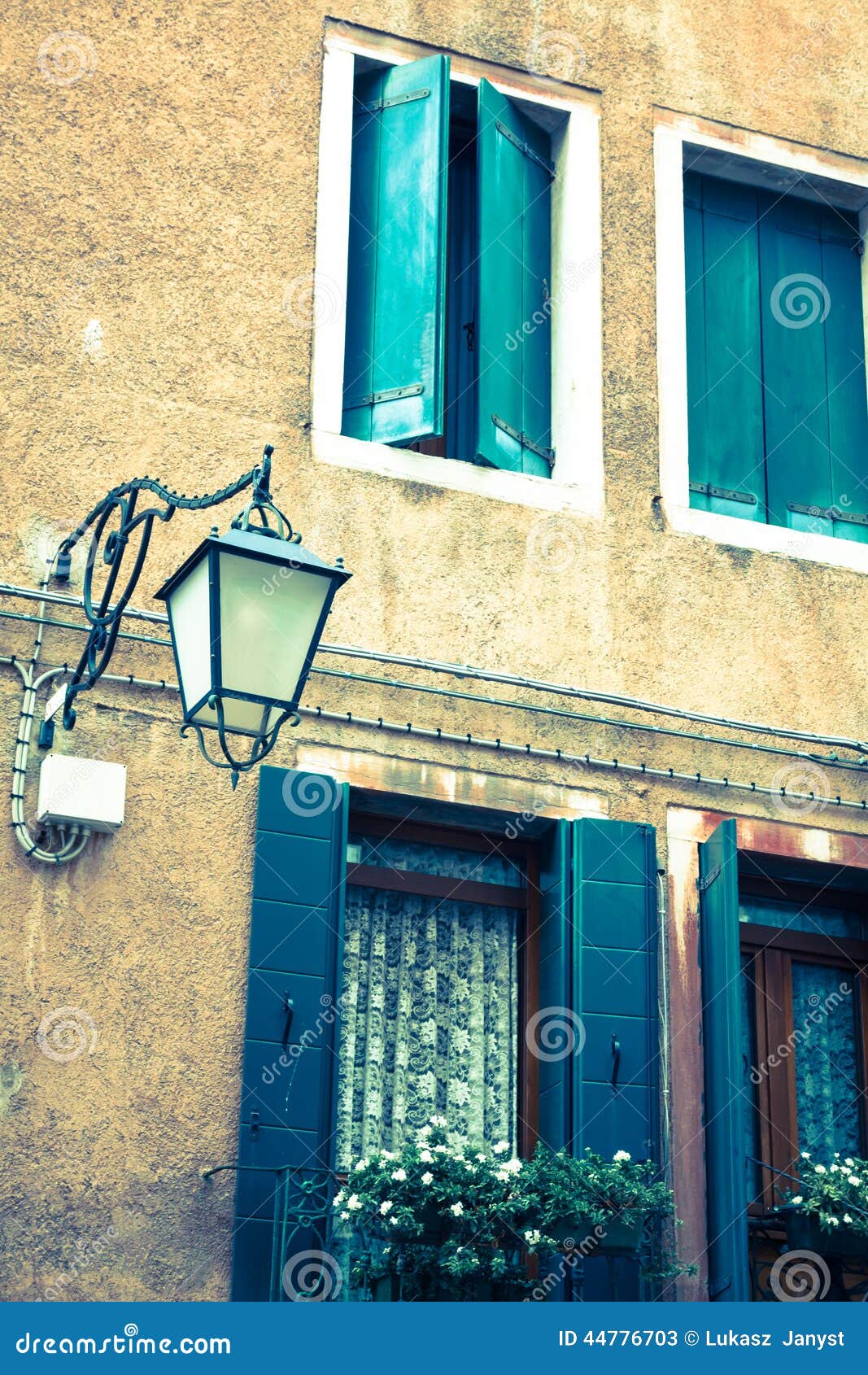 Traditional Window of Typical Old Venice Building Stock Image - Image ...