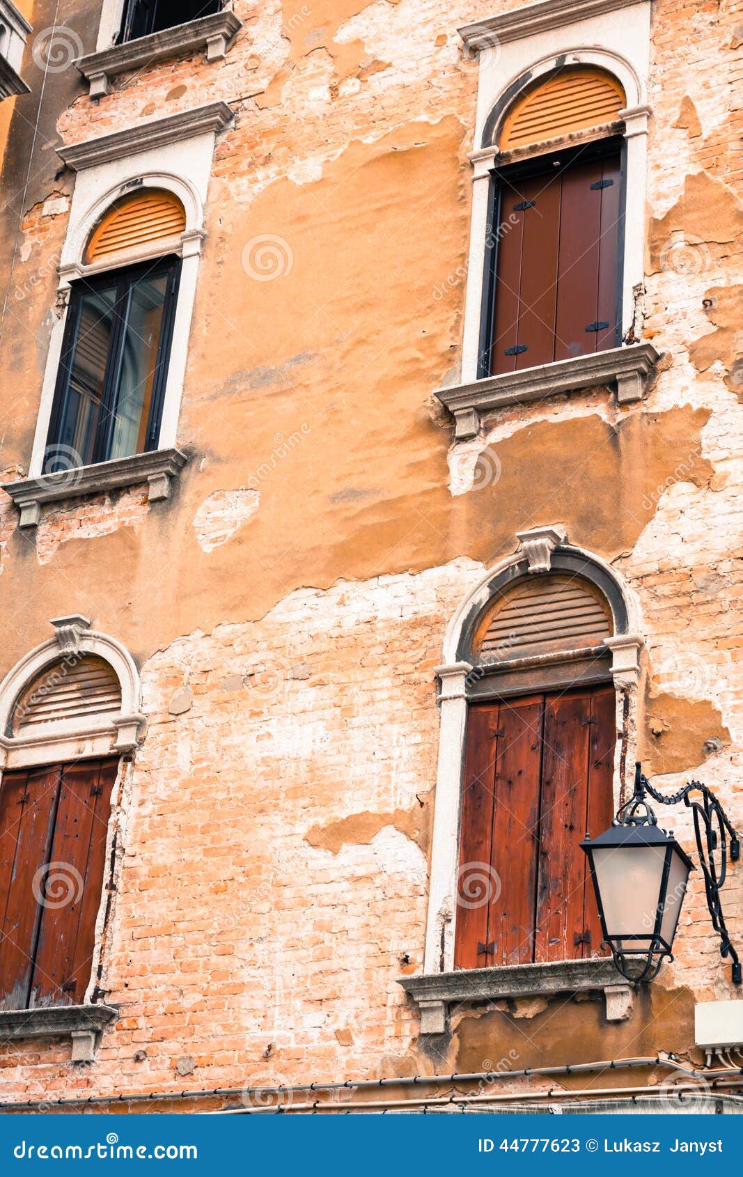 Traditional Window of Typical Old Venice Building Stock Image - Image ...
