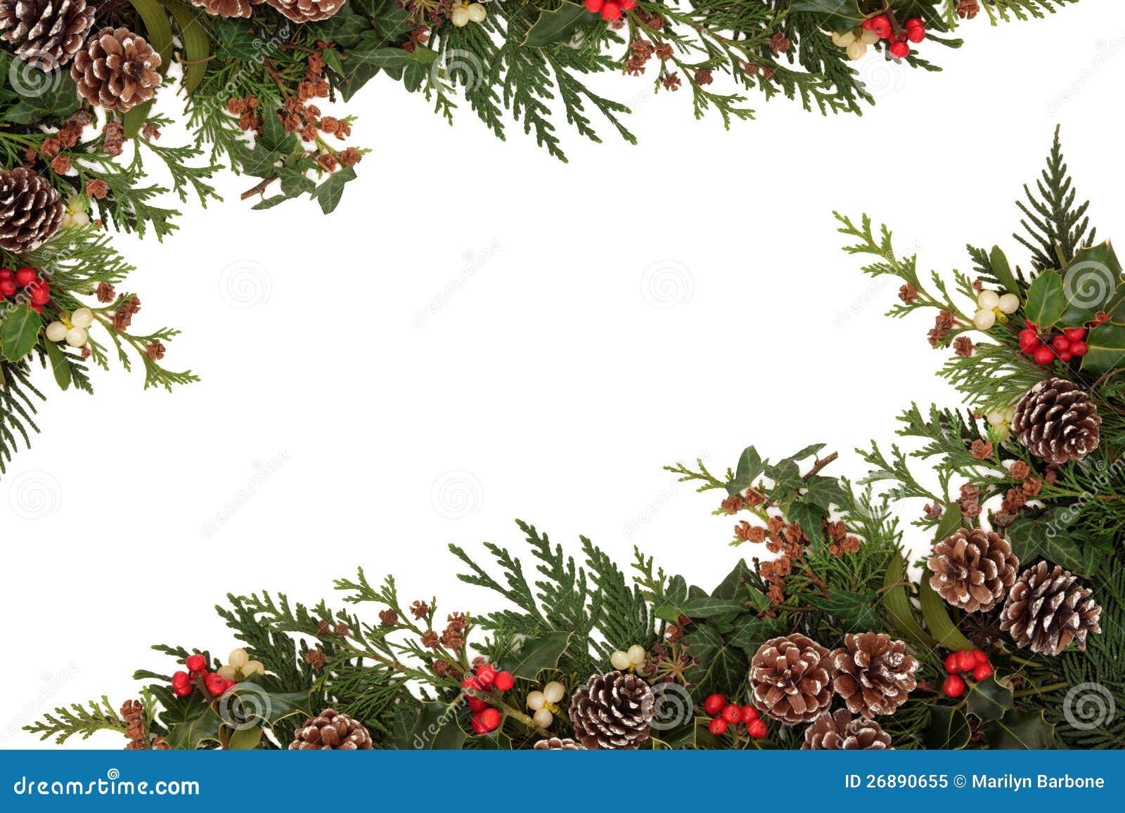 Winter Tree Border Template