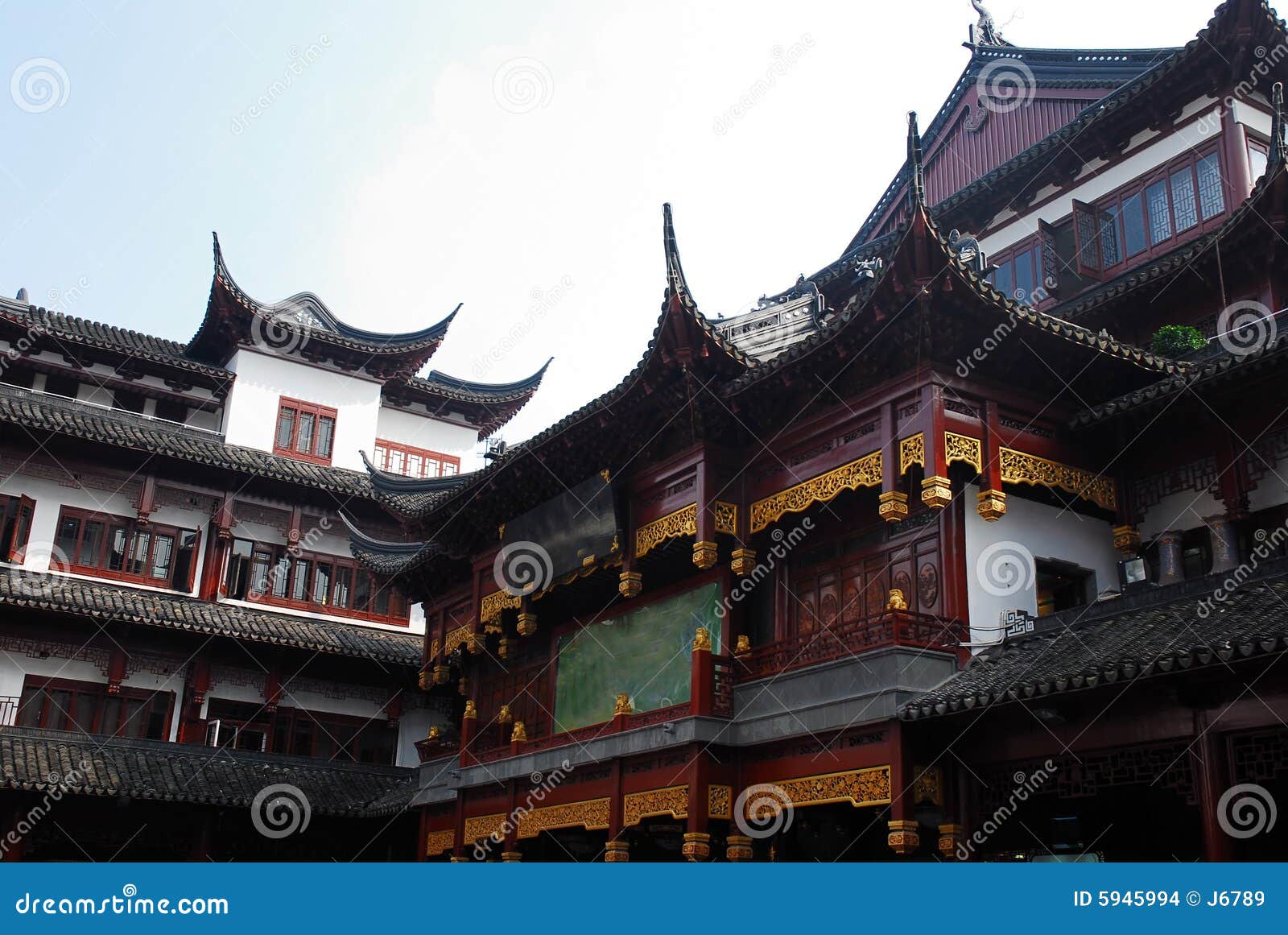 Traditional Wood Architecture of China Stock Photo - Image of adorn ...