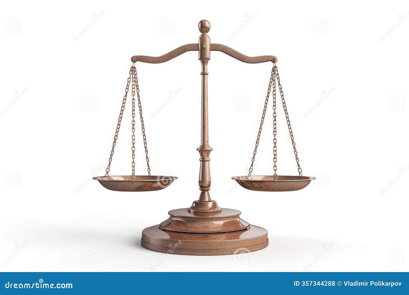 A Traditional Wood Balance Scale with Two Long Chains Attached ...