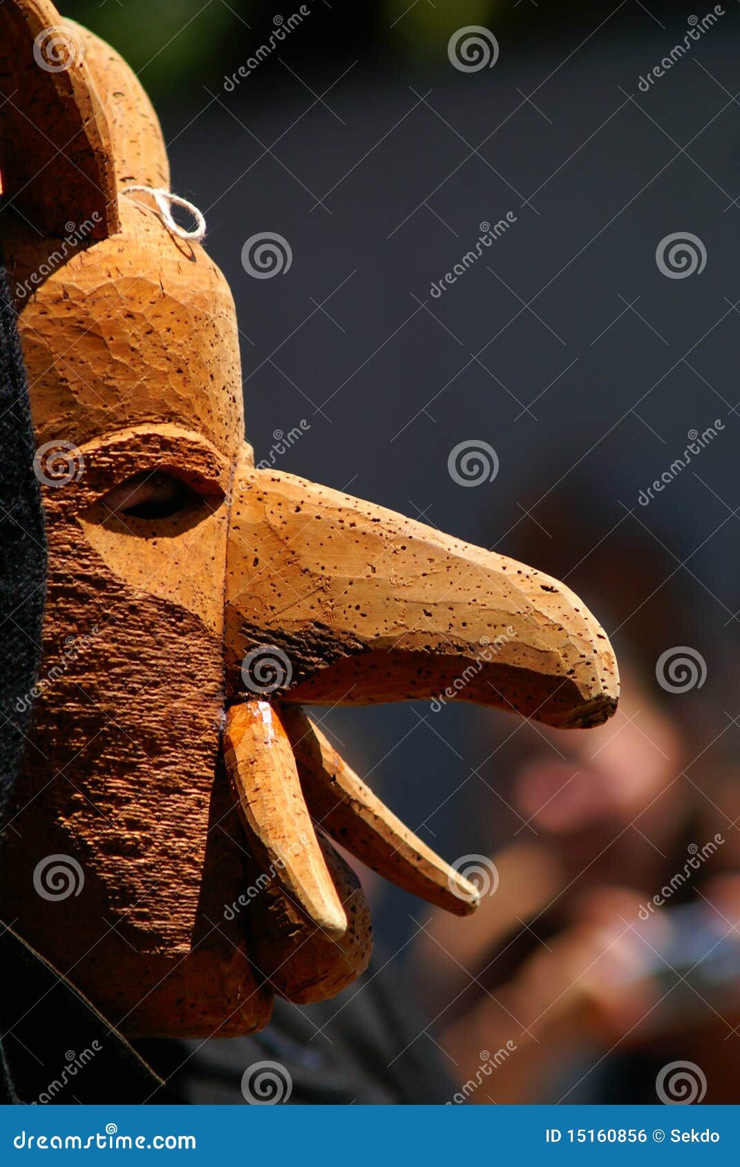 Traditional wood mask editorial photo. Image of nose - 15160856