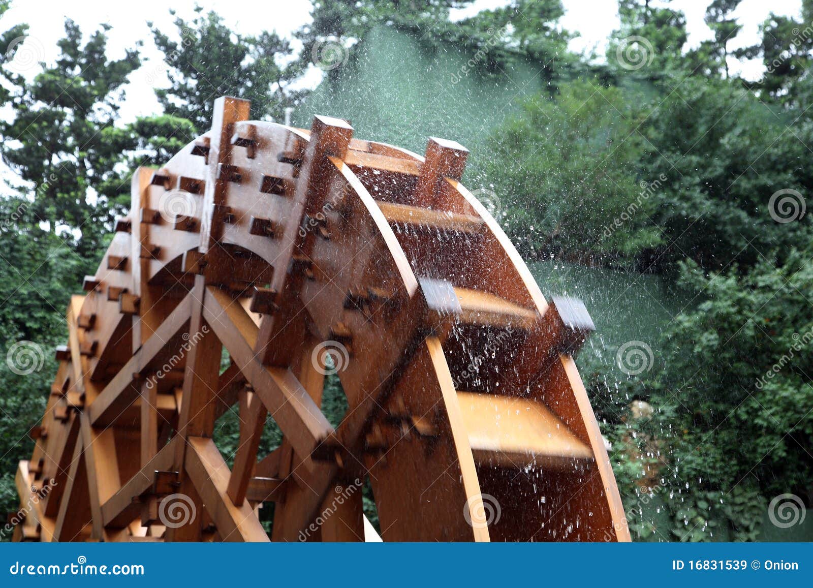 Traditional Wooden Water Wheel Stock Image - Image of rural, country ...