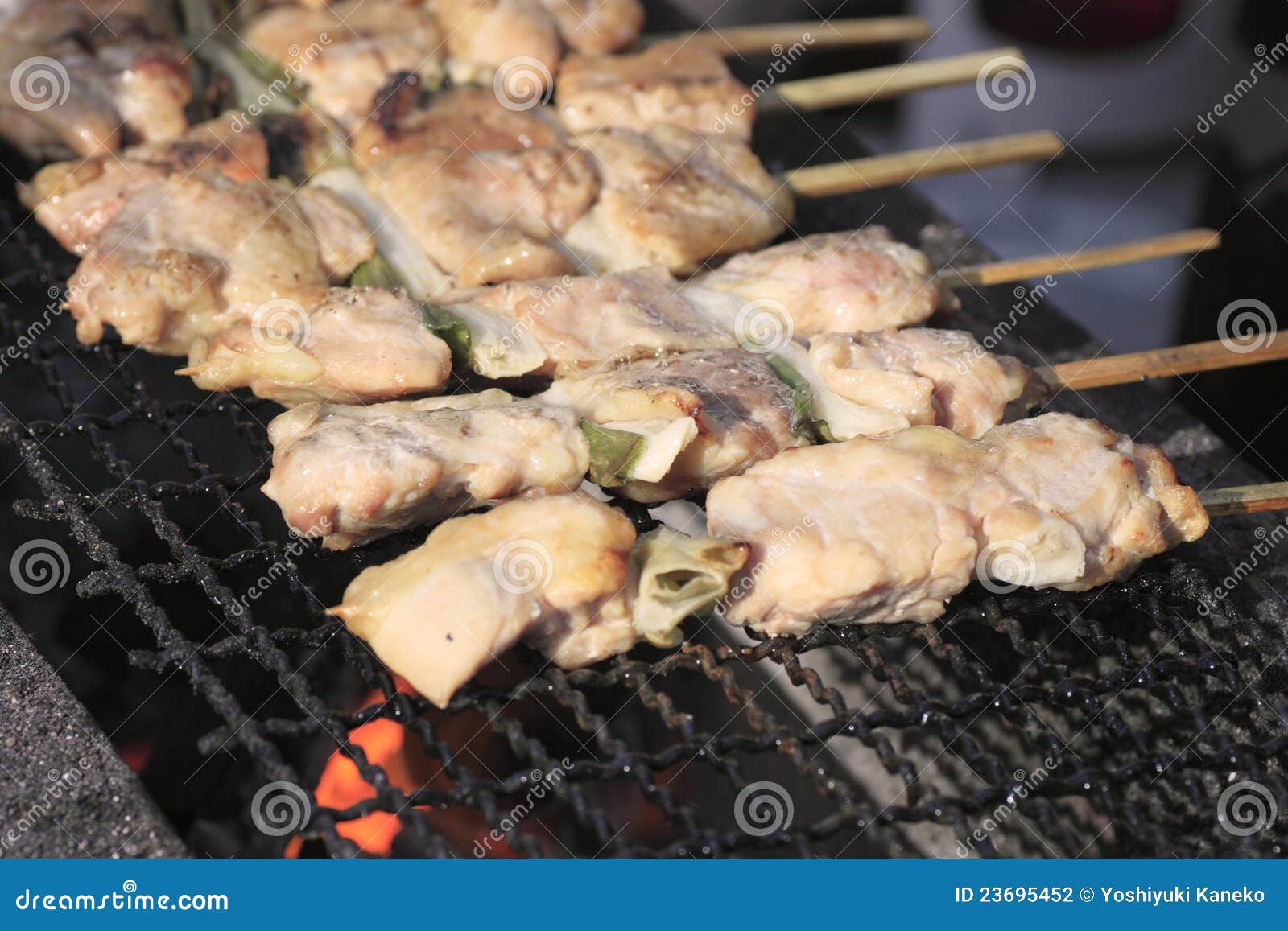 Traditional Yakitori Chicken Stand Stock Photo - Image of cuisine ...