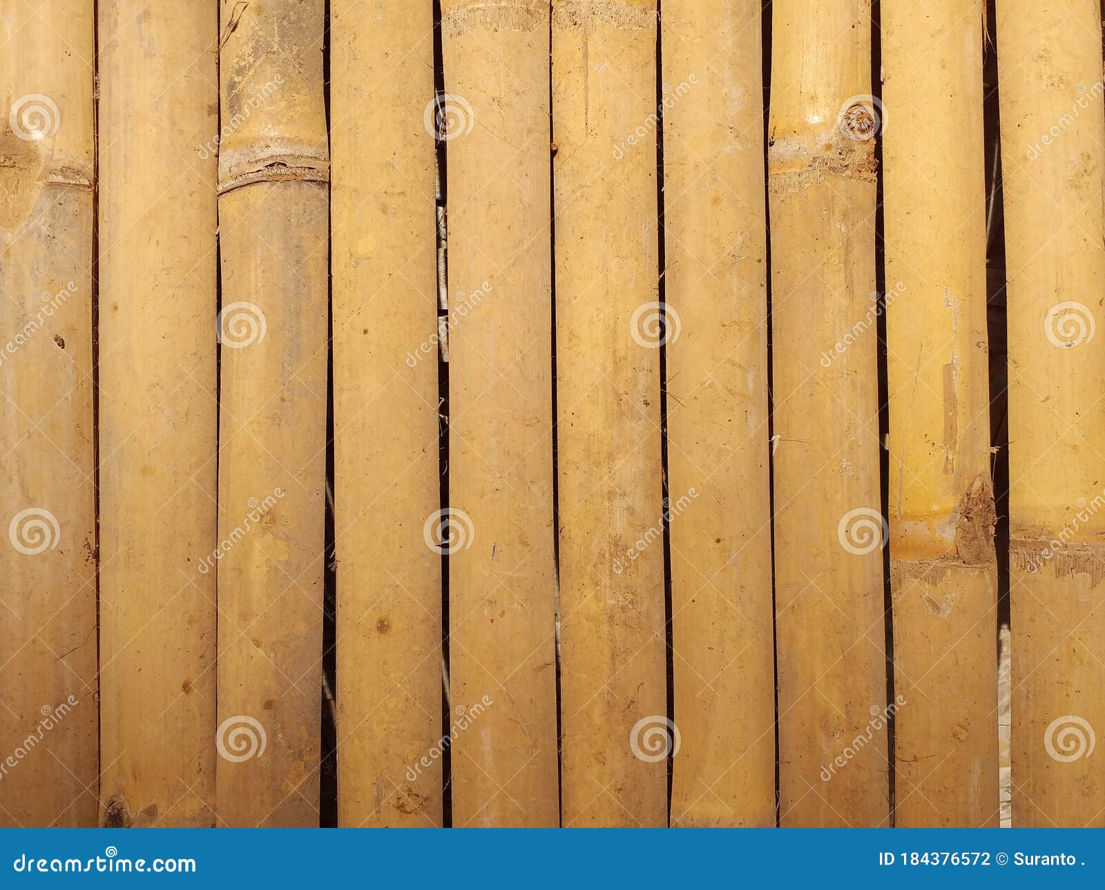 Traditional Yellow Bamboo Pattern Wall Stock Photo - Image of pattern ...