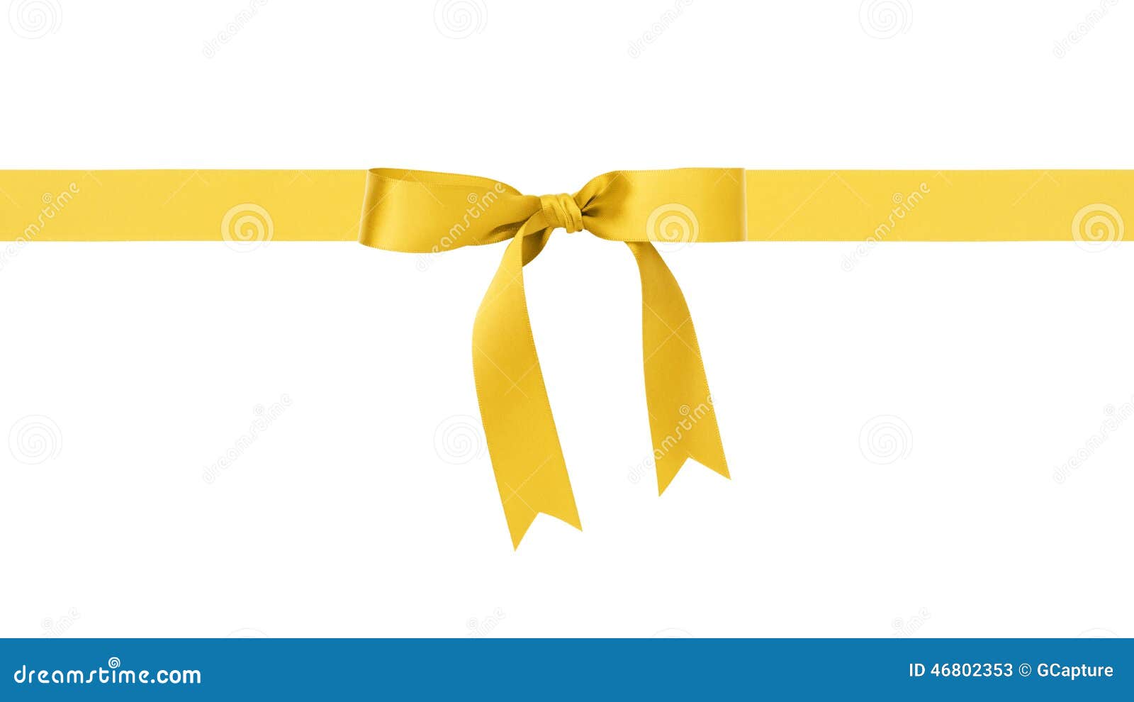 Traditional Yellow Ribbon Bow Border Stock Image - Image of space ...