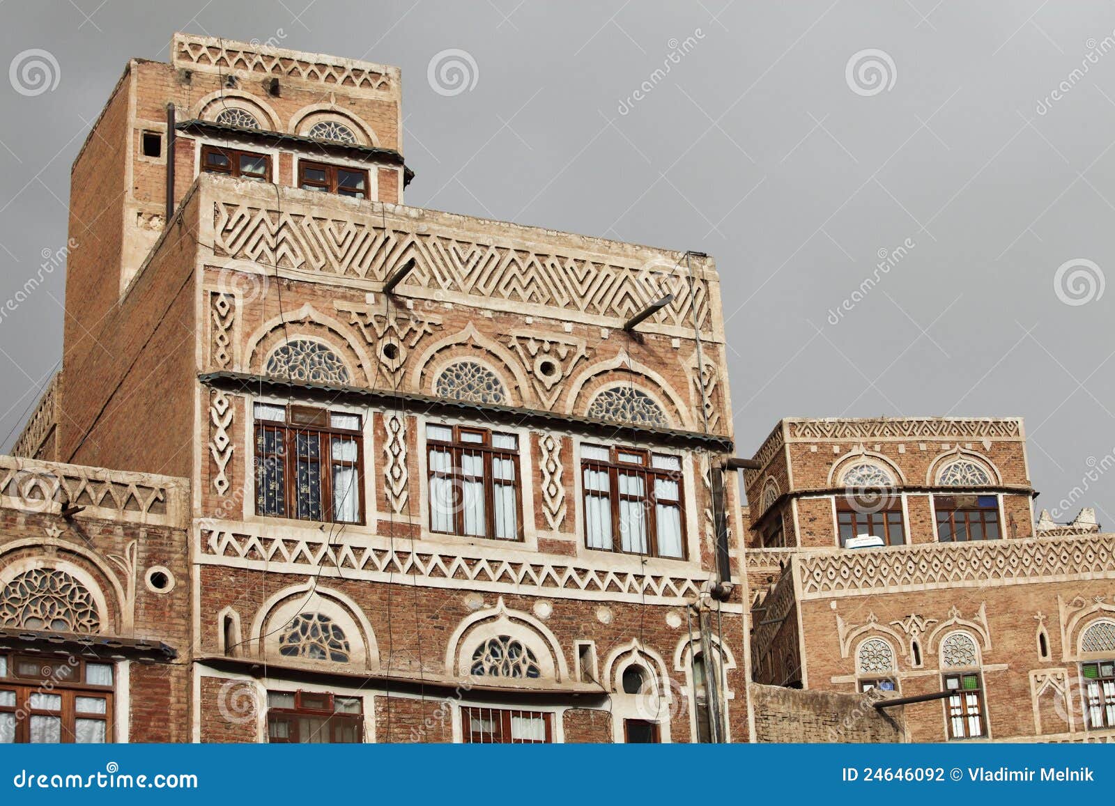 Traditional Yemen house stock photo. Image of detail - 24646092