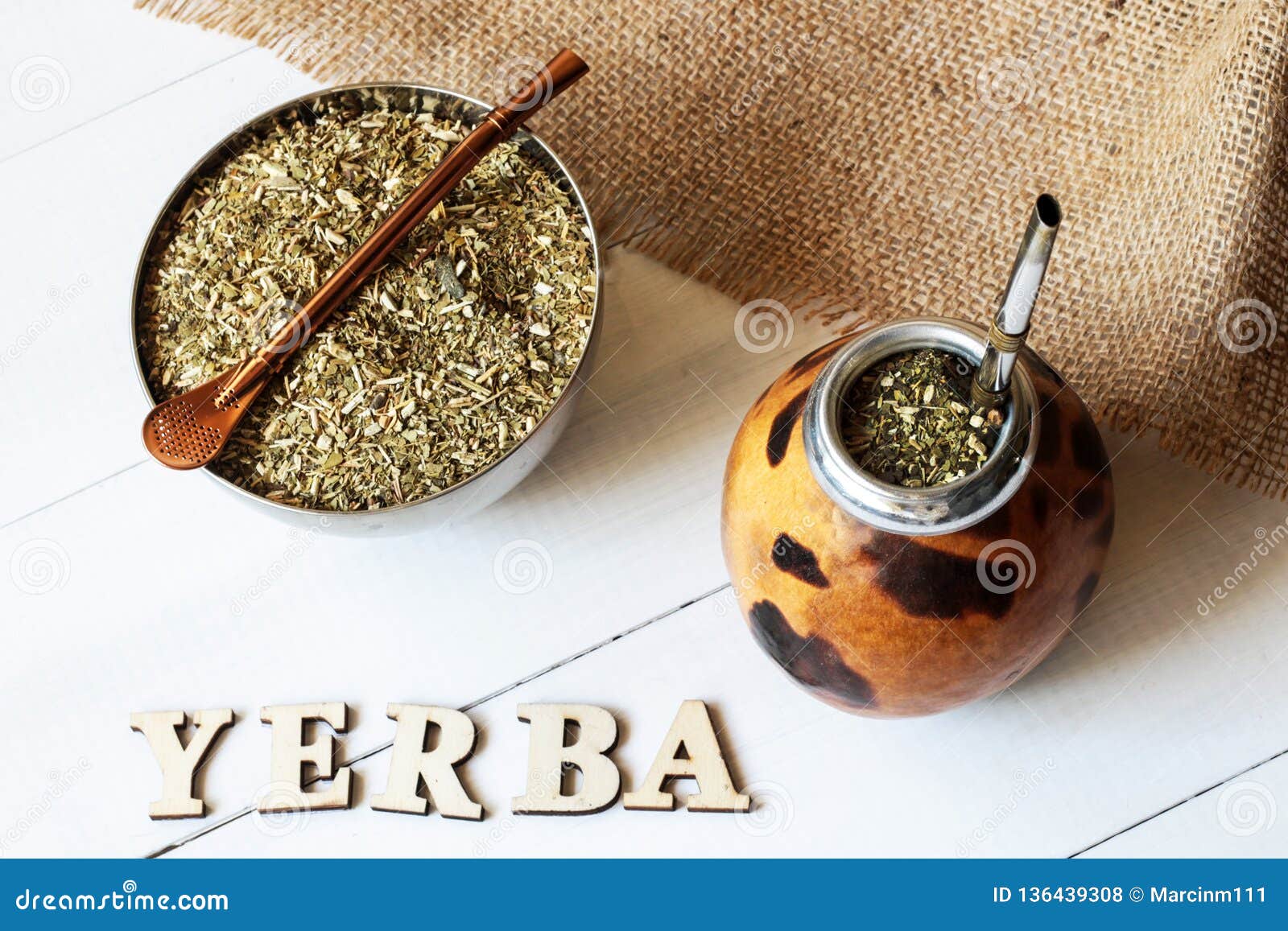 Yerba mate drink stock photo. Image of herbal, caffeine - 136439308