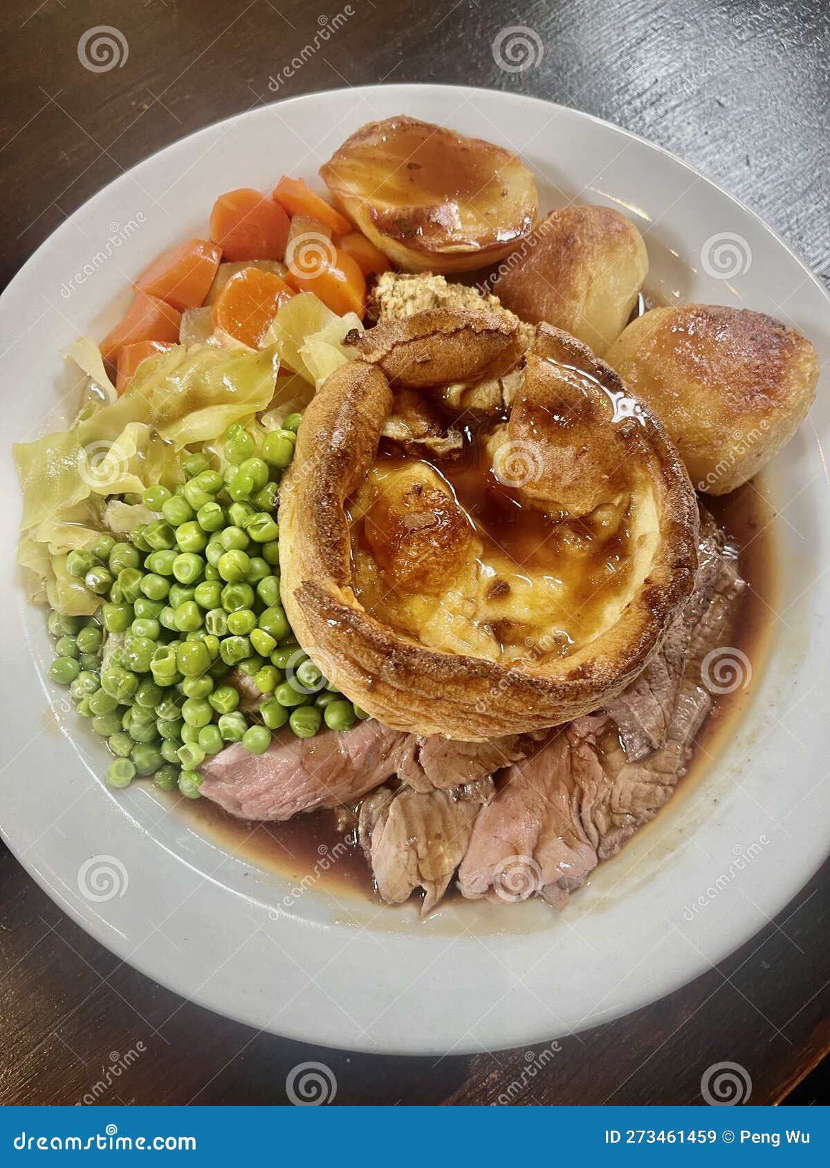 Traditional Yorkshire Pudding Stock Image - Image of sunday, restaurant ...