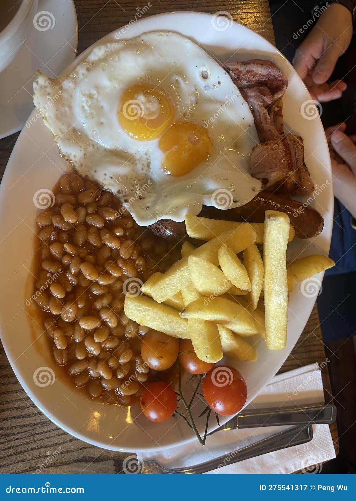 Traditional Yummy Big English Breakfast Stock Image - Image of meat ...