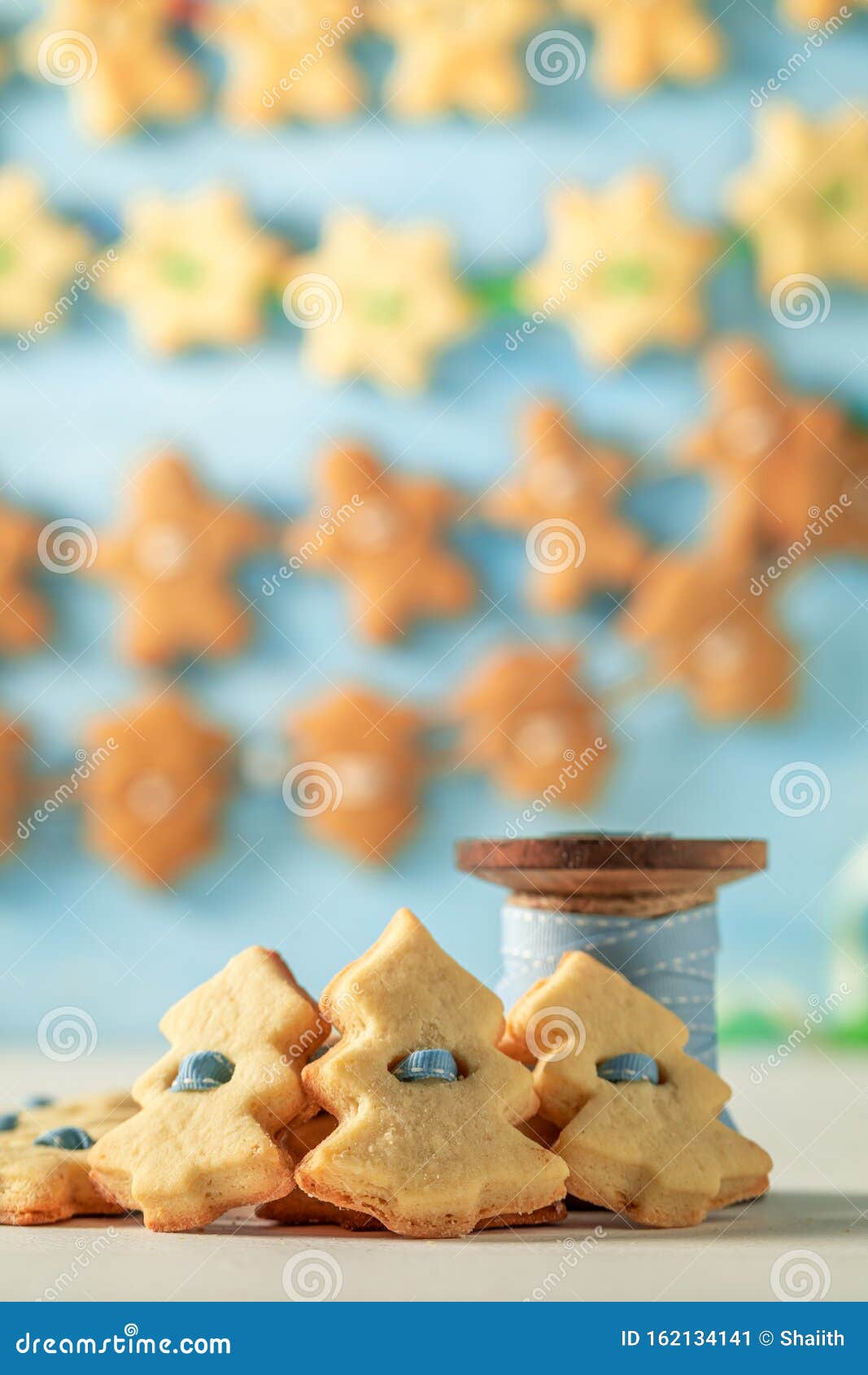 Traditionally Butter Cookie Chain As Christmas Decoration Stock Image ...
