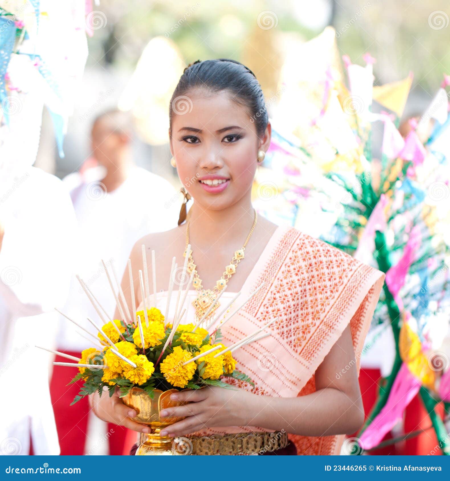 Traditionally dressed girl editorial image. Image of beautiful - 23446265