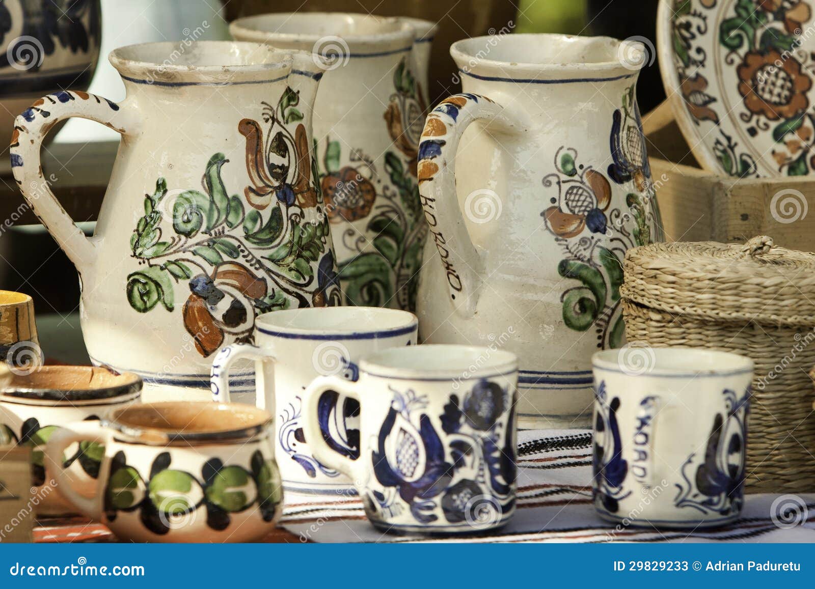 Handcrafted Pots from Romania Stock Image - Image of peasant ...